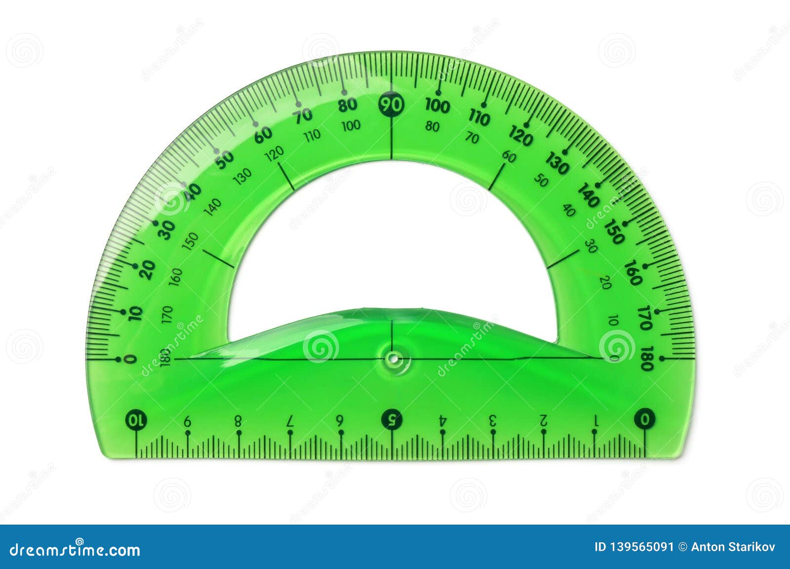 Green plastic protractor stock image. Image of accuracy - 139565091