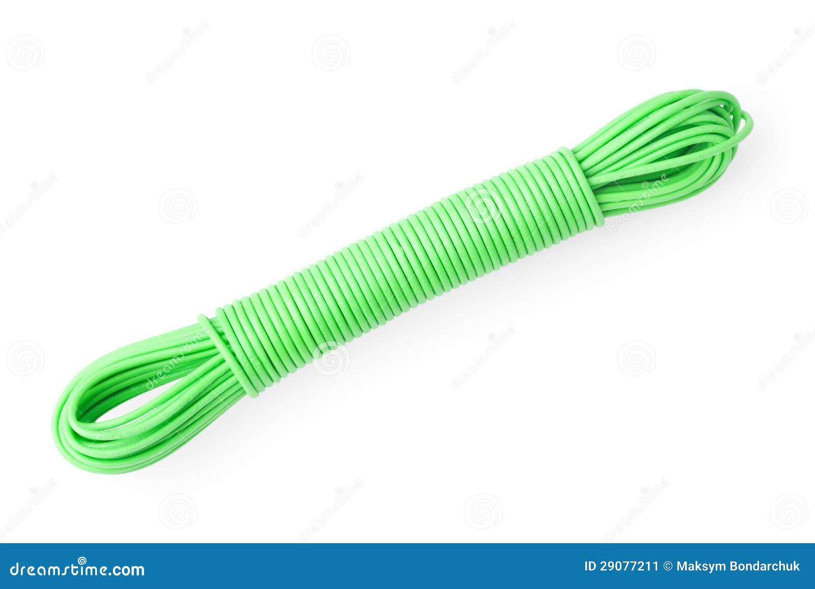 A Plastic Rope Knot On A Green Leaf Background Stock Photo ...