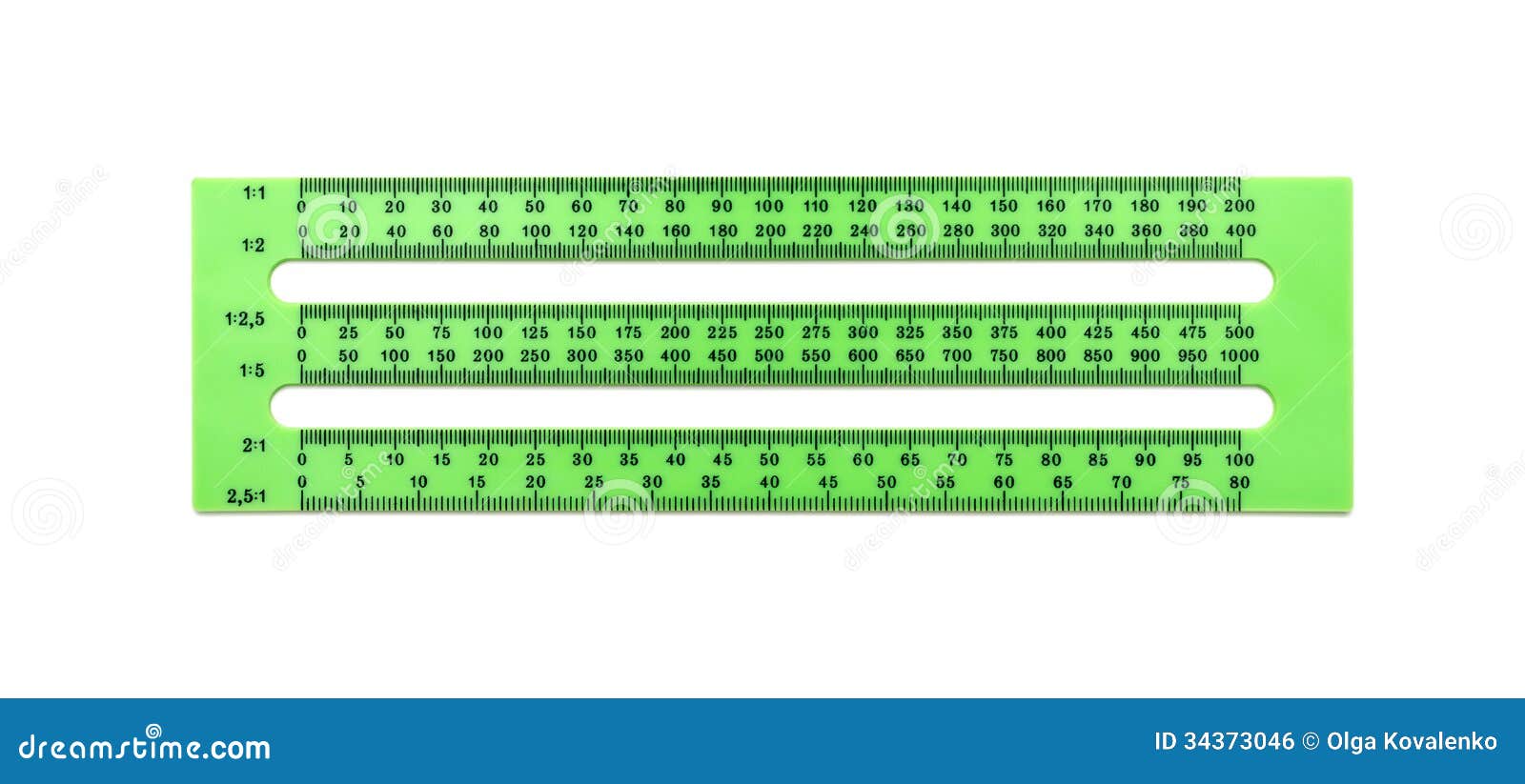 Green Plastic Ruler Royalty Free Stock Image - Image: 34373046