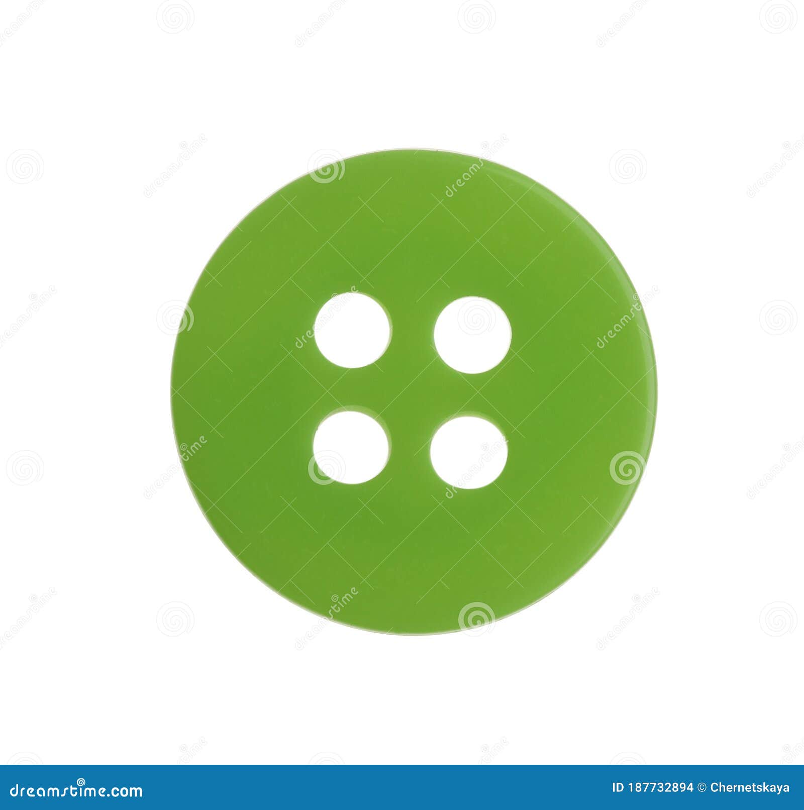 Green Plastic Sewing Button Isolated Stock Photo - Image of bright ...