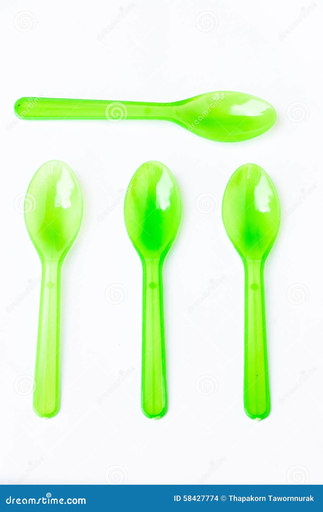 Green plastic spoon stock photo. Image of tool, light - 58427774