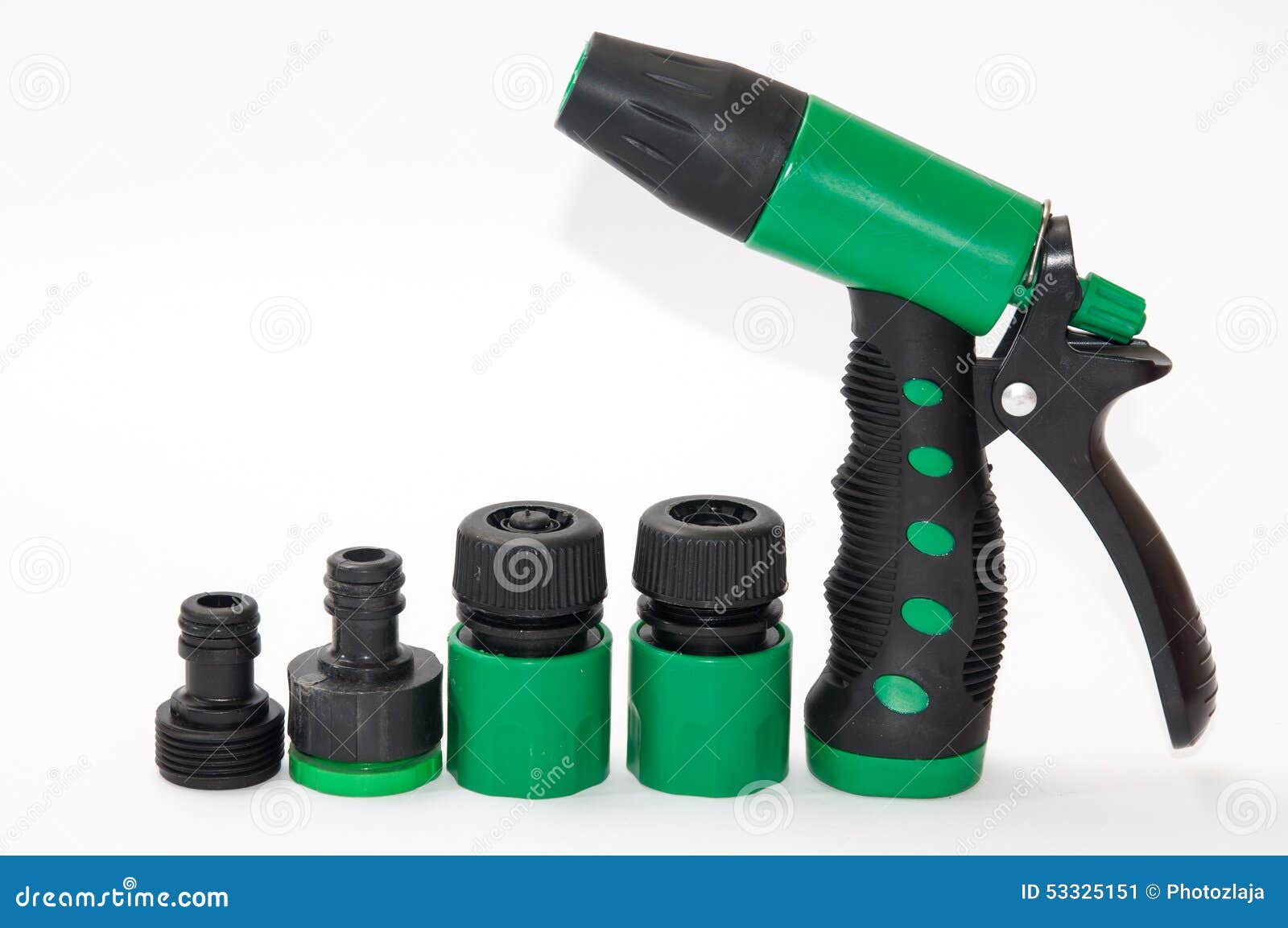 Green Plastic Sprayer for Garden with Accessories Stock Image - Image ...