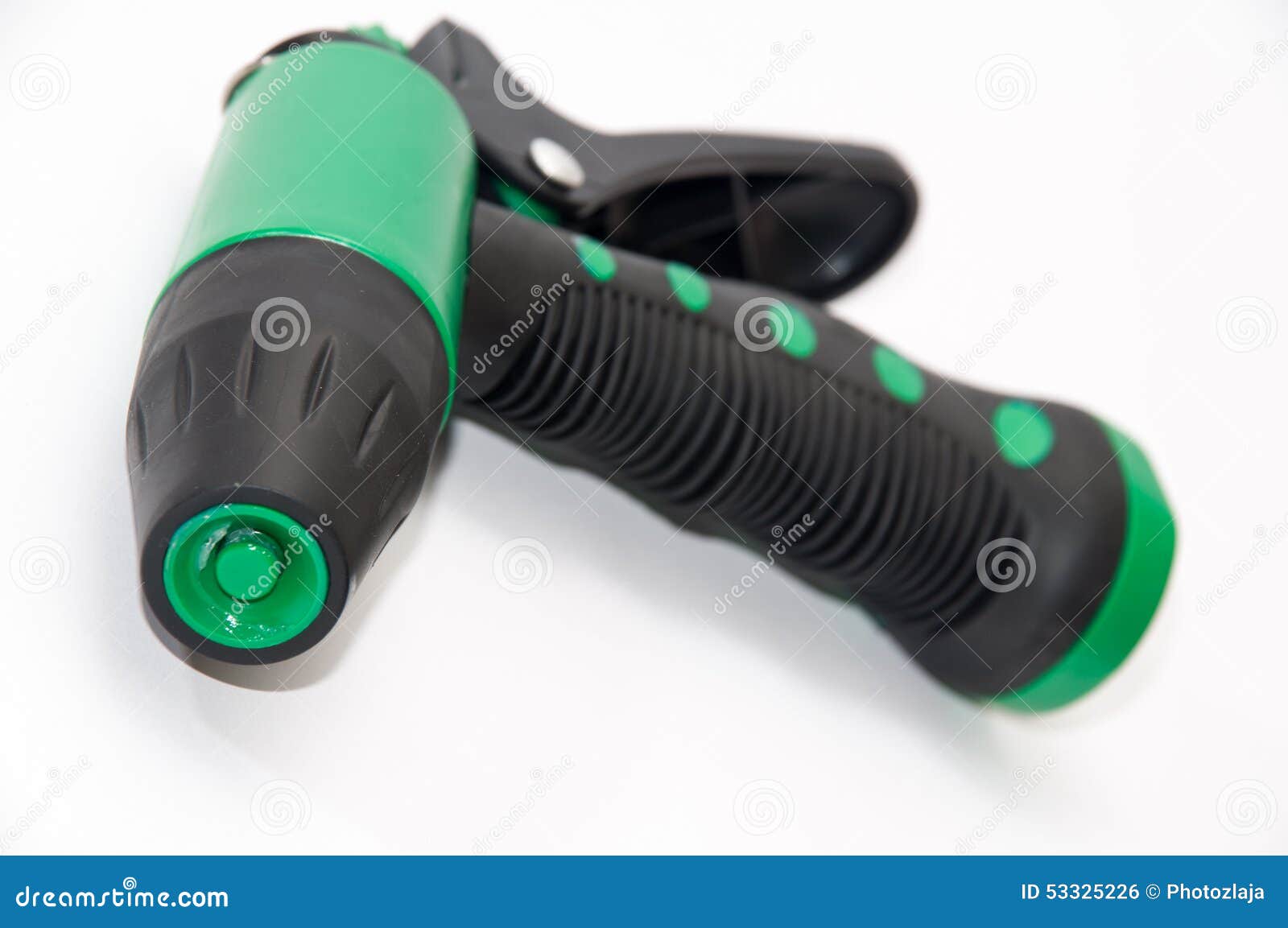 Green Plastic Sprayer for Garden with Accessories Stock Photo - Image ...