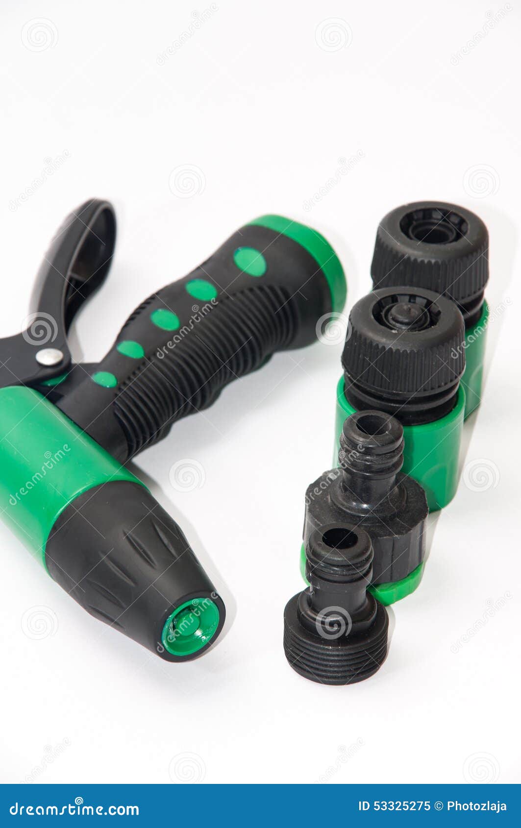 Green Plastic Sprayer for Garden with Accessories Stock Image - Image ...