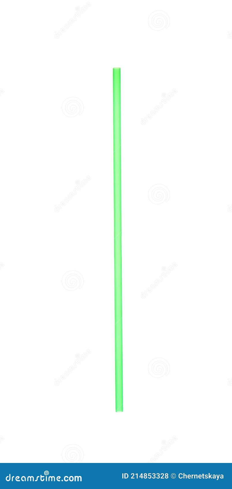 Green Plastic Straw for Drink Isolated on White Stock Photo - Image of ...