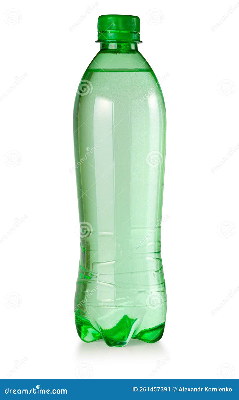 Green plastic water bottle stock image. Image of background - 261457391