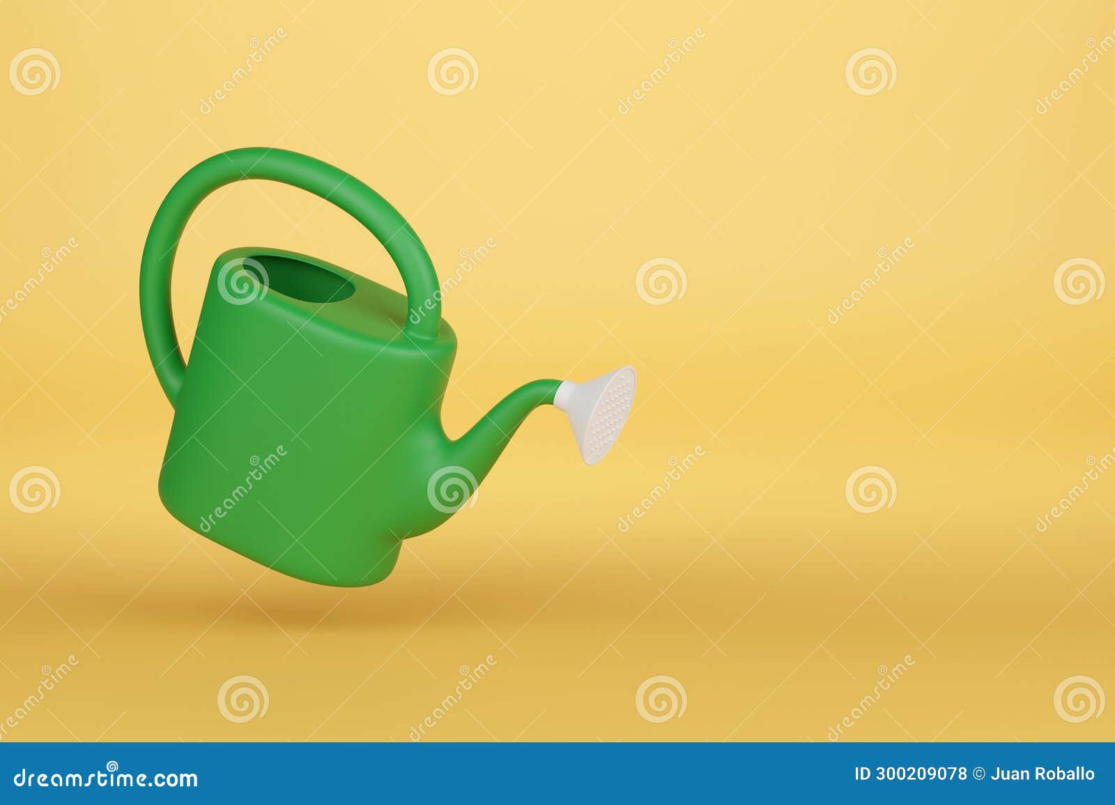 Red Plastic Watering Can With Spray Nozzle Cartoon Vector ...