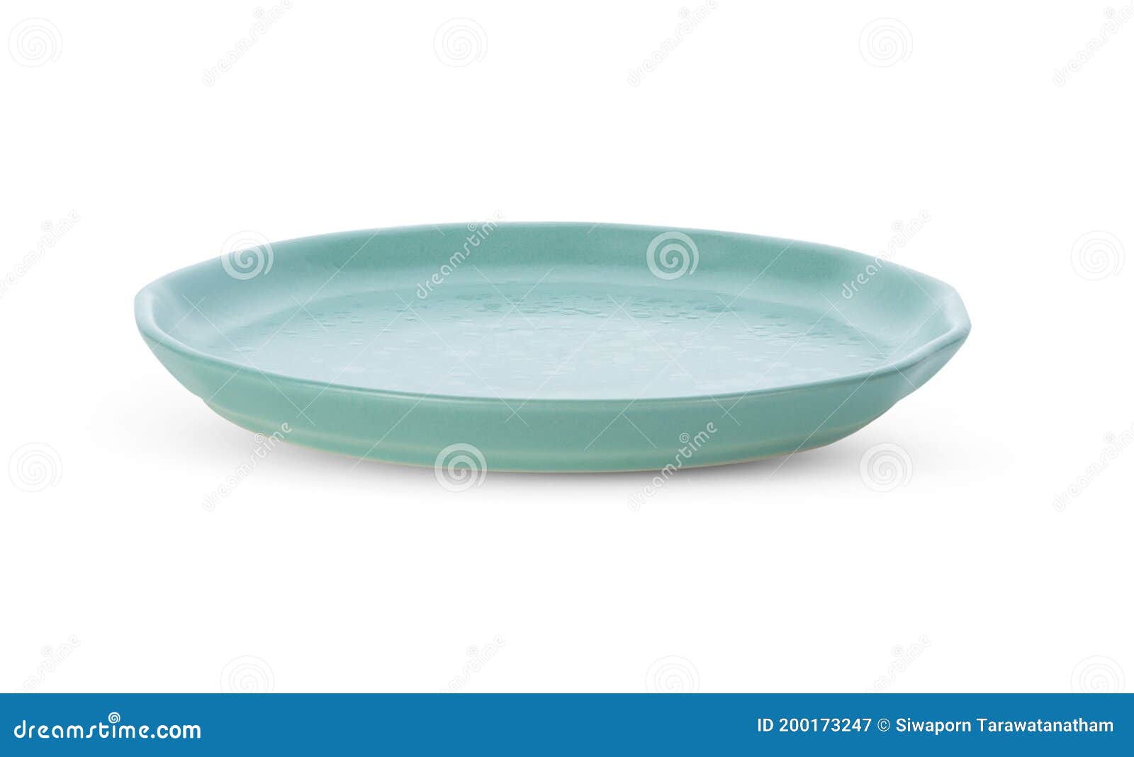Green Plate Ceramic Isolated on White Stock Image - Image of green ...