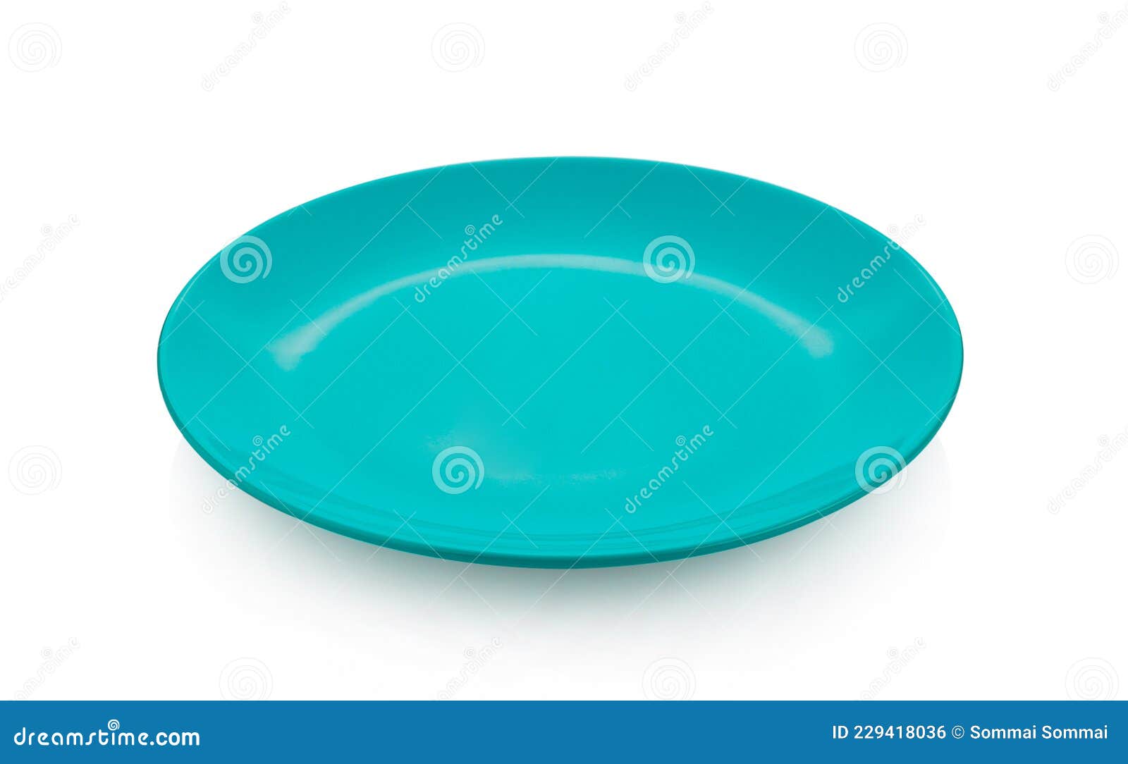 Green plate on white stock photo. Image of ceramic, shallow - 229418036