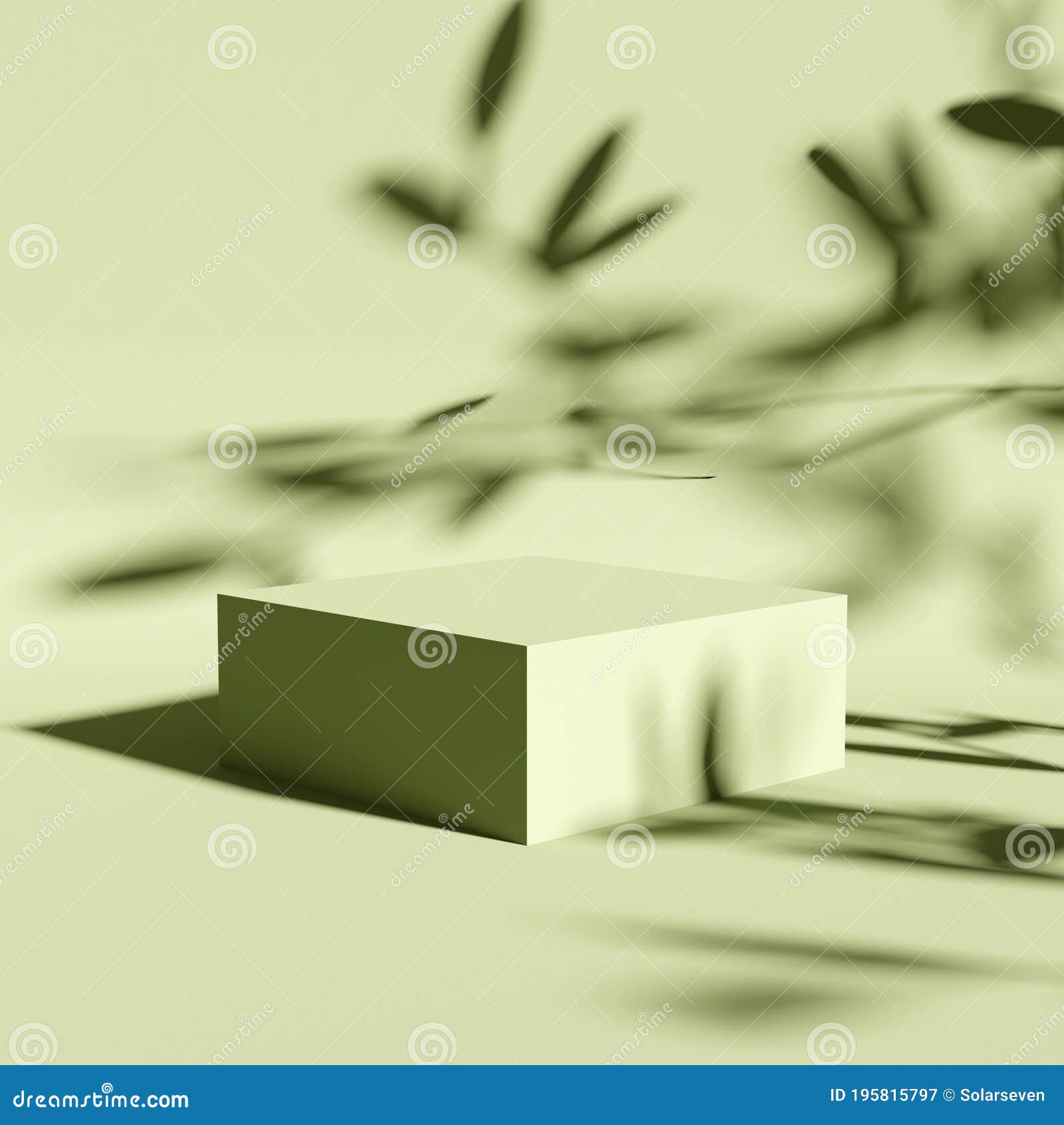 Green Platform Mock Podium Leaf Up Palm Wooden Design Color Space ...