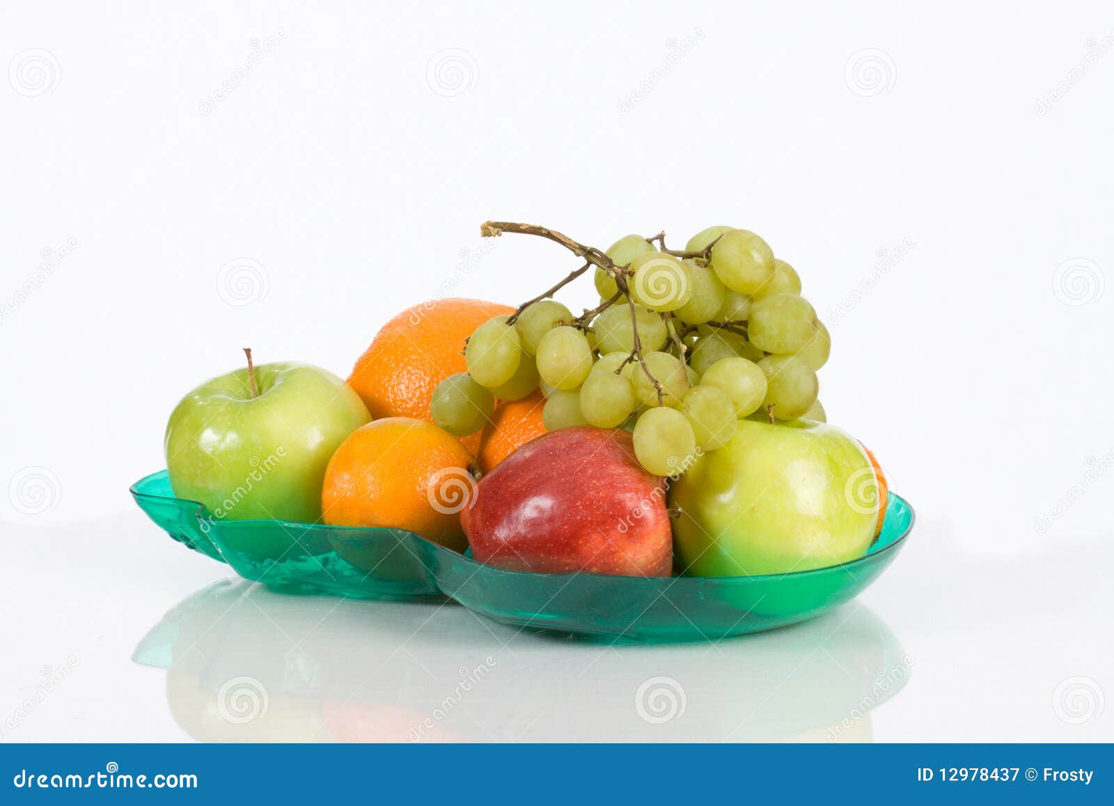 Green Platter of Mixed Fresh Fruit Stock Image - Image of oranges ...