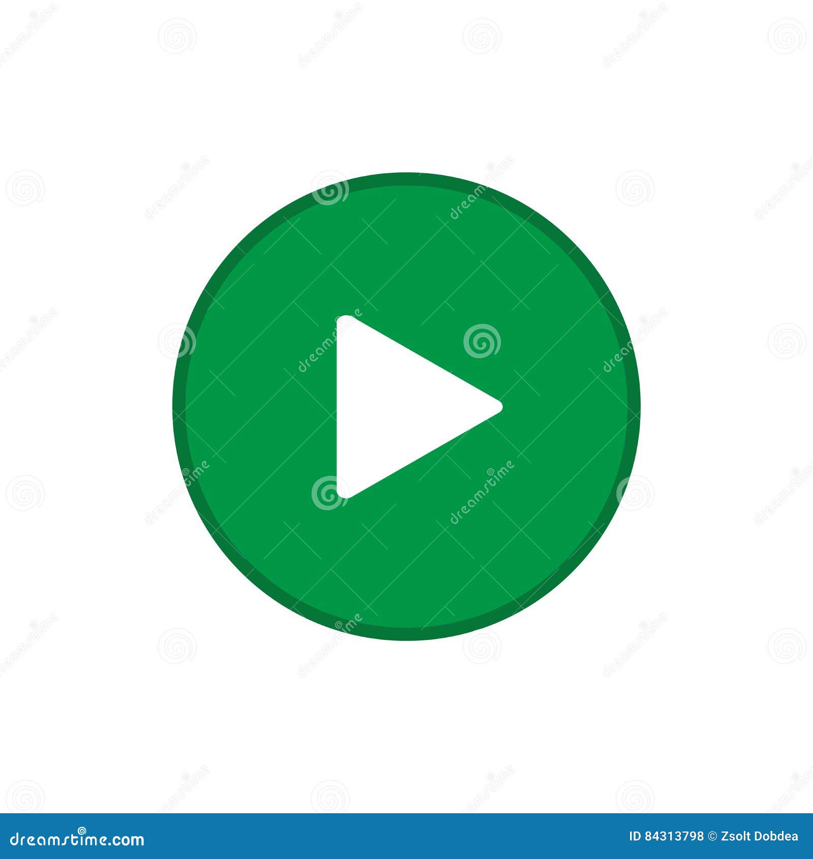 Green Play Button Icon Vector Design Stock Vector - Illustration of ...