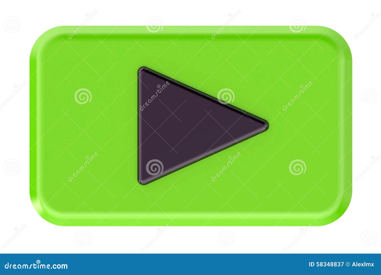 Green play icon stock illustration. Illustration of beginning - 58348837