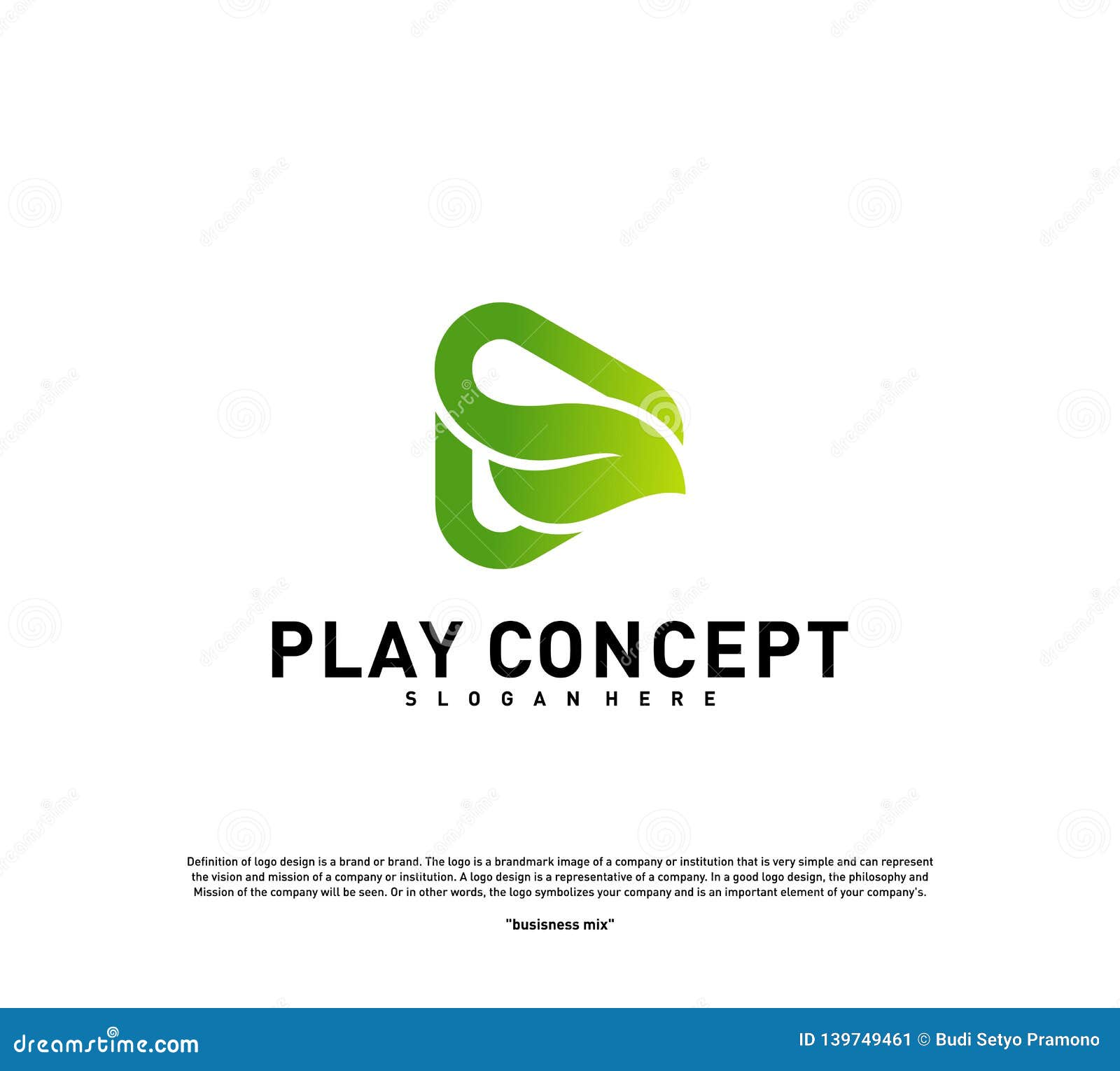 Green Play Logo Design Concept. Nature Play Logo Vector Template Stock ...