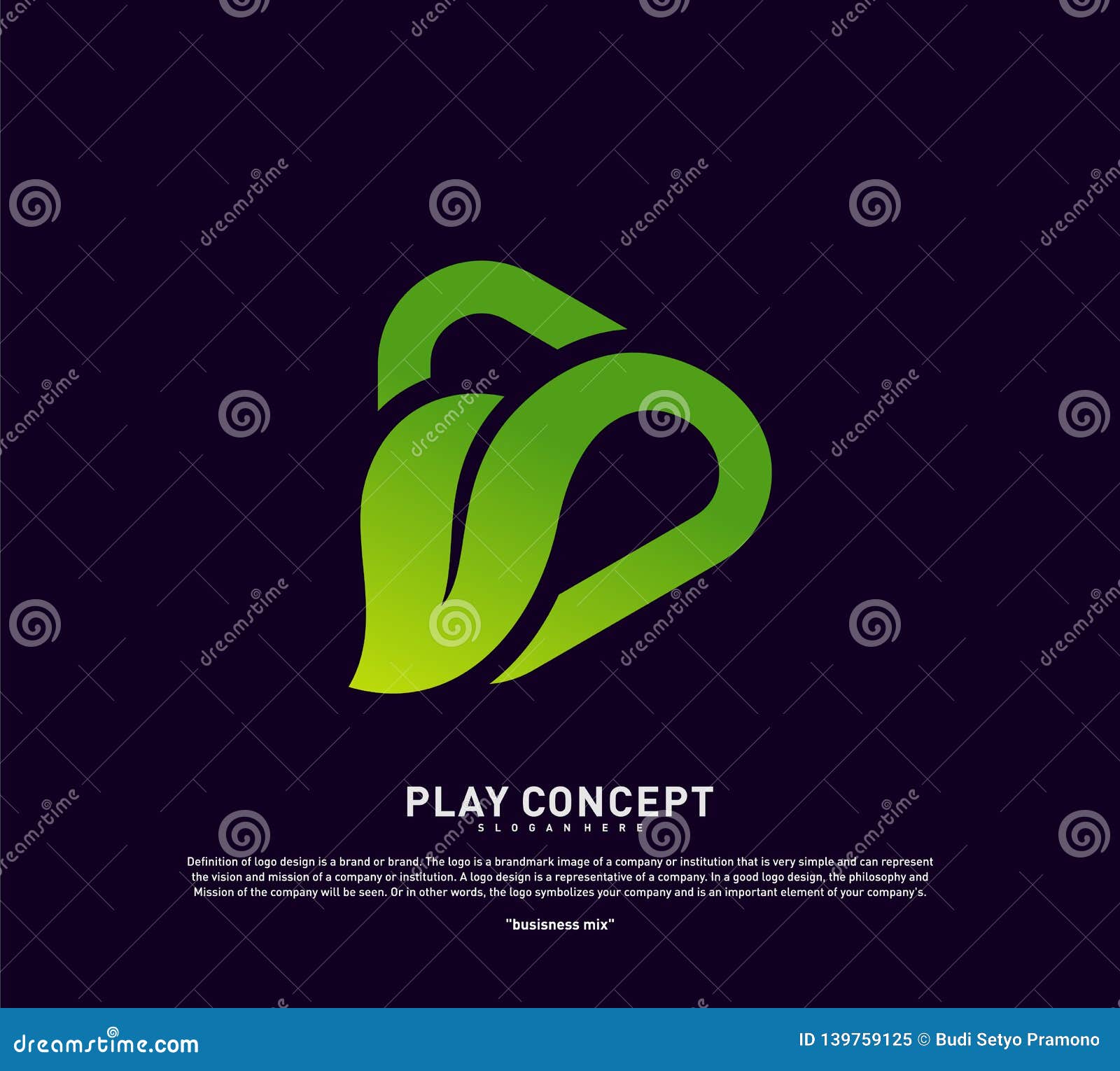 Green Play Logo Design Concept. Nature Play Logo Vector Template Stock ...