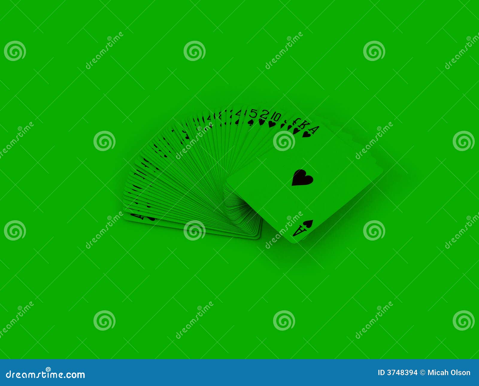 Green Playing Cards Picture. Image: 3748394
