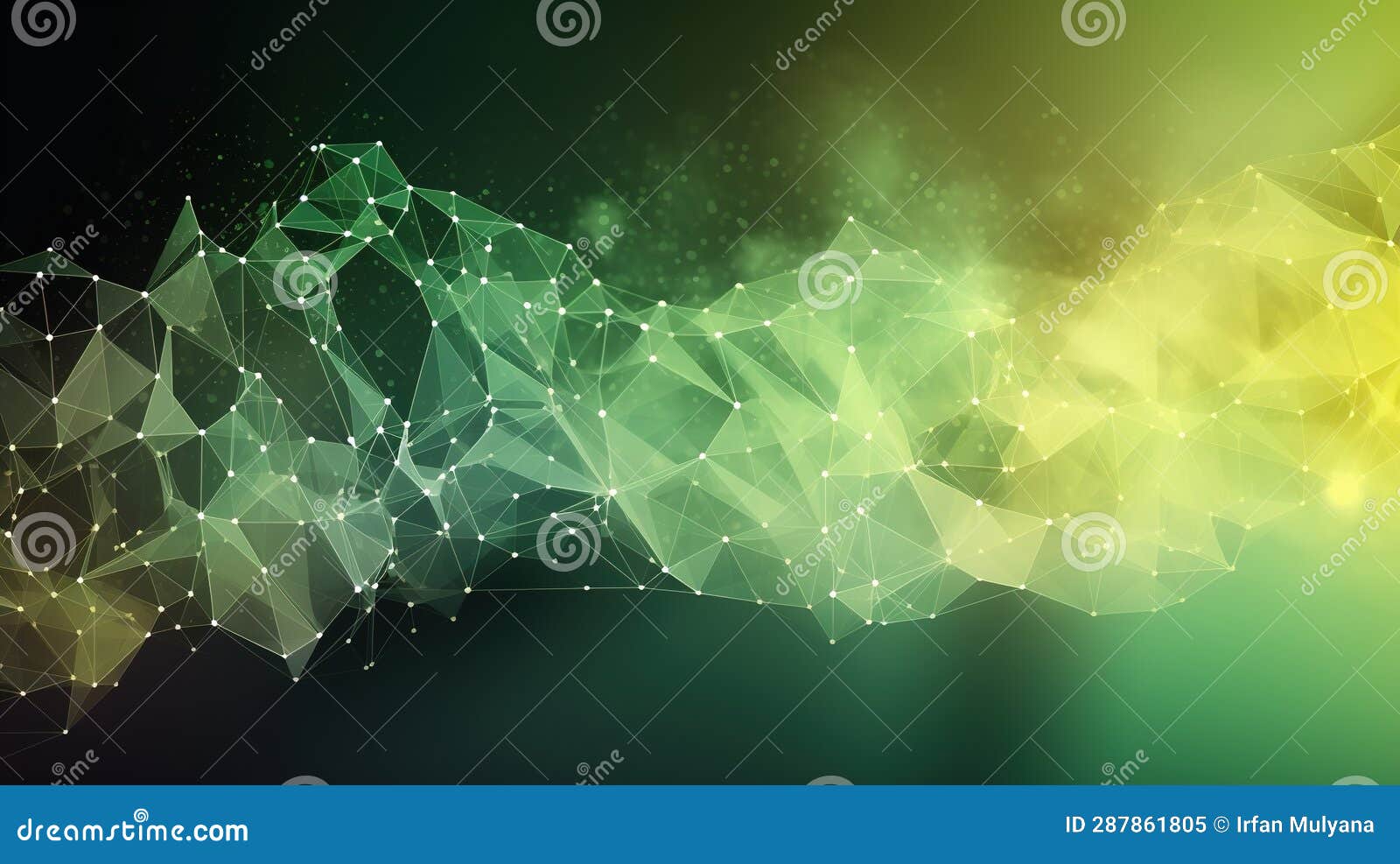 Green Plexus Style Background with Connected Dots for a High-Tech Look ...