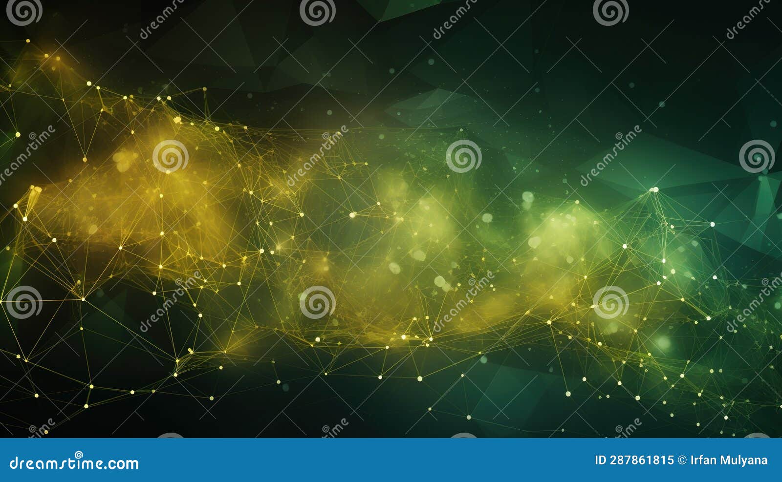 Green Plexus Style Background with Connected Dots for a High-Tech Look ...
