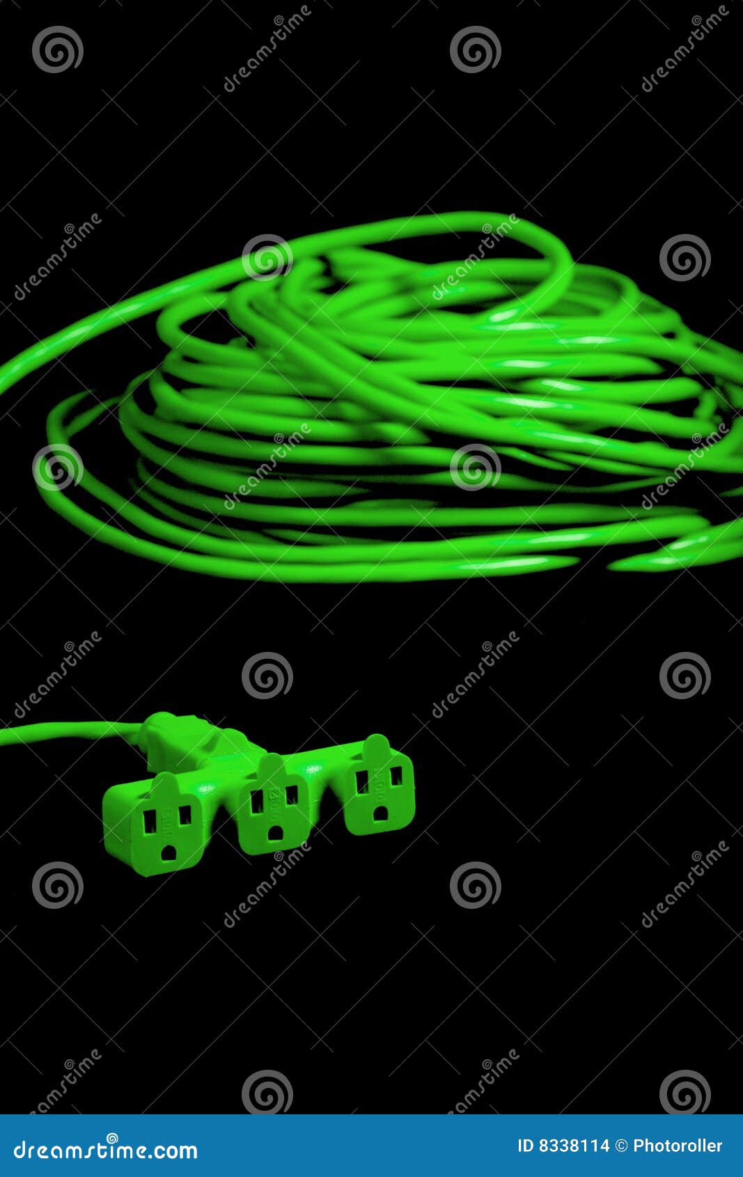 Green Plug Isolated on White in the Studio Stock Photo - Image of ...
