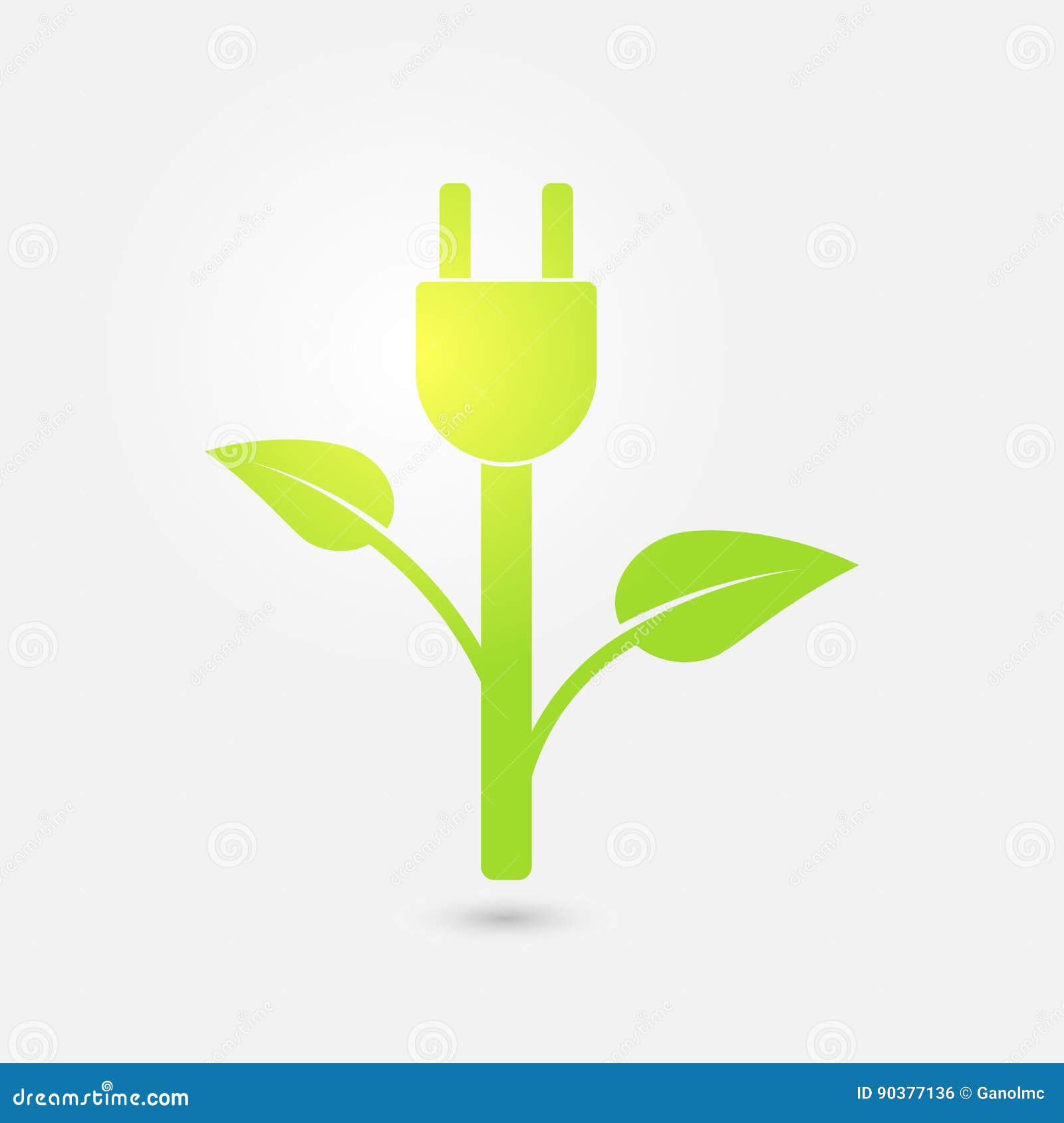 Green Plug Power. Ecology Charging Vector Icon Stock Vector ...