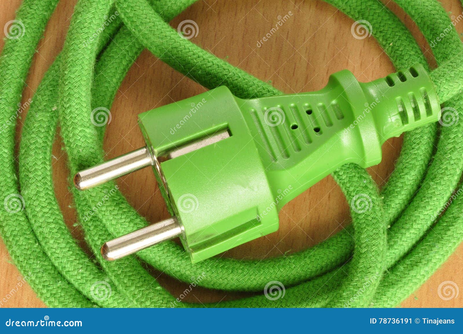 Green Plug stock image. Image of cord, coil, network - 78736191