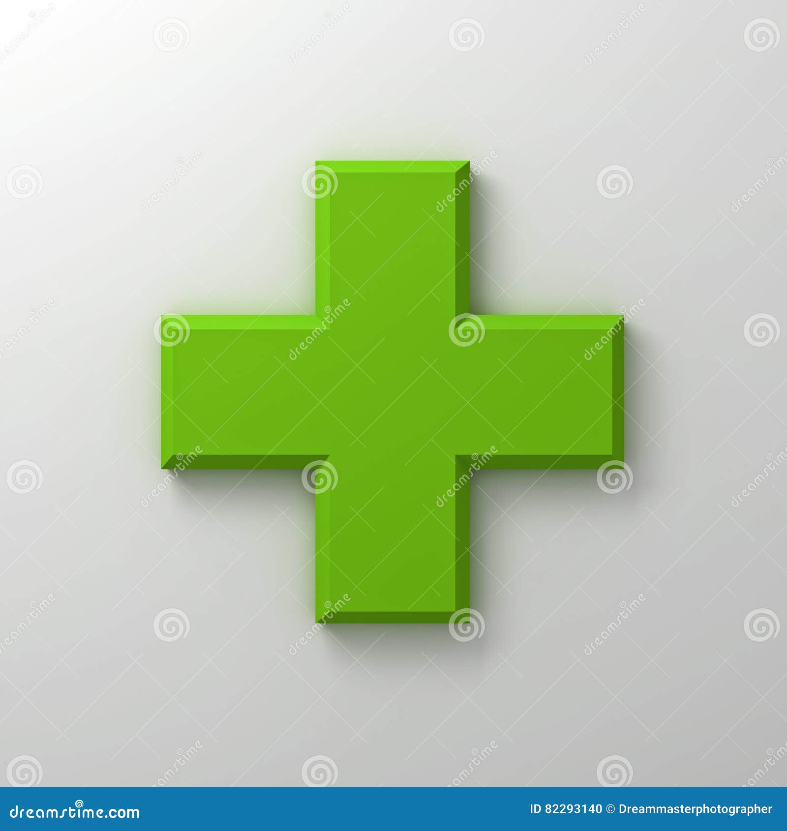 Green Plus Sign Abstract on White Wall Background with Shadow Stock ...