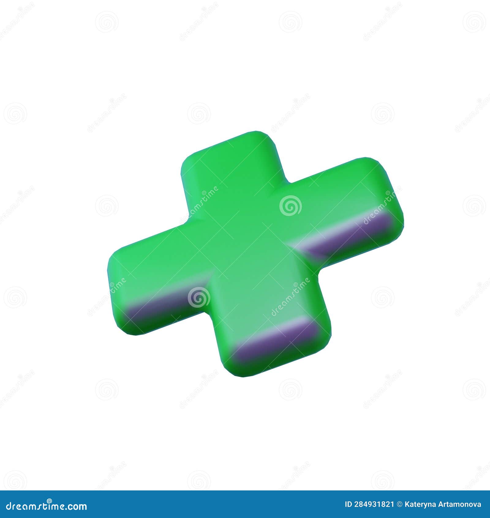 Green Plus Sign. 3D Render. Isolated on White Background. Stock ...