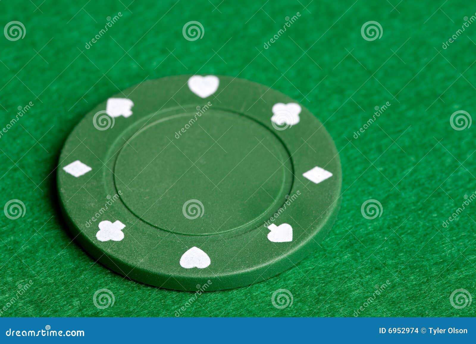 Green Poker Chip stock photo. Image of entertainment, money - 6952974