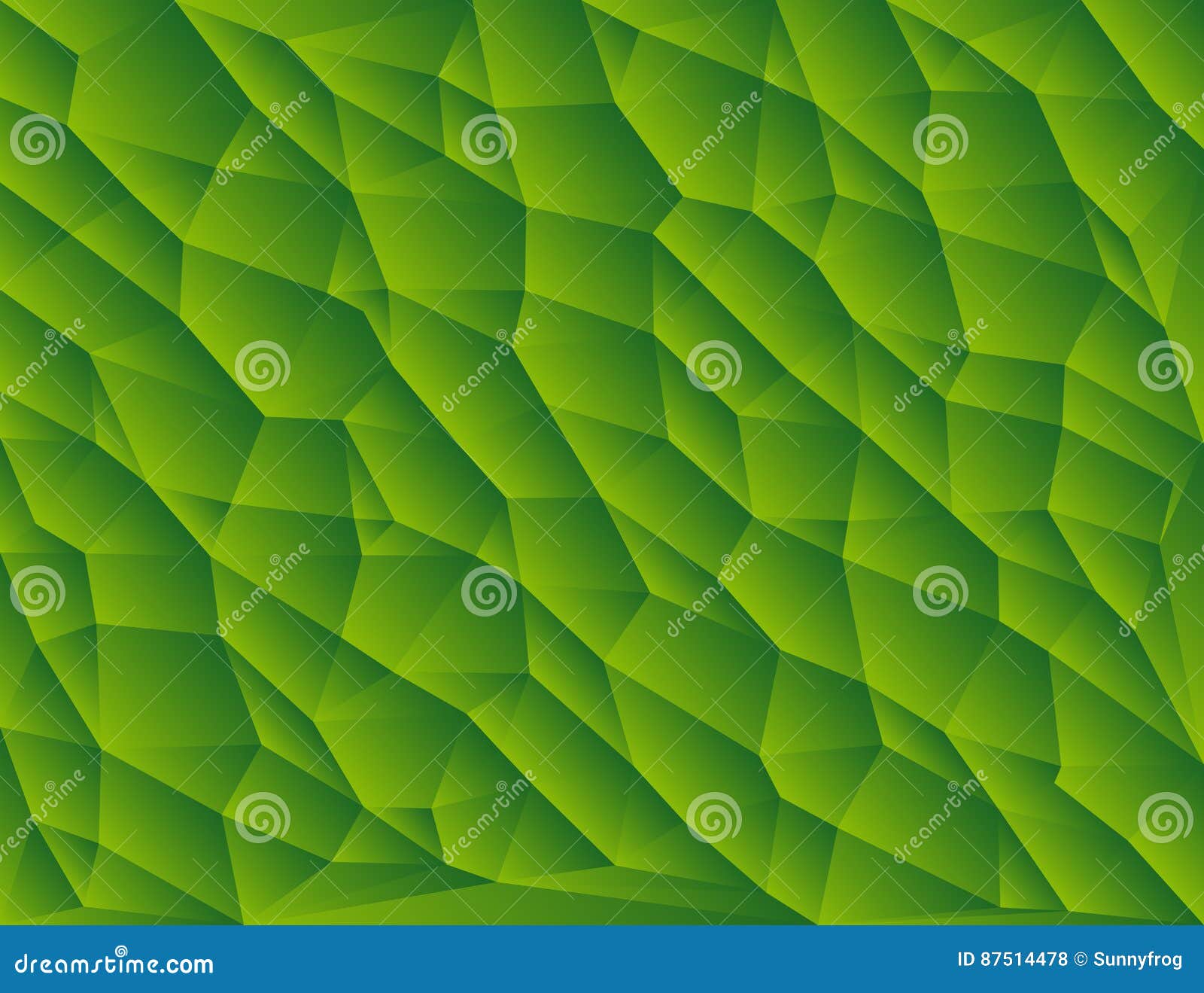 Green Polygon Abstract Triangulated Background, Vector Illustration ...