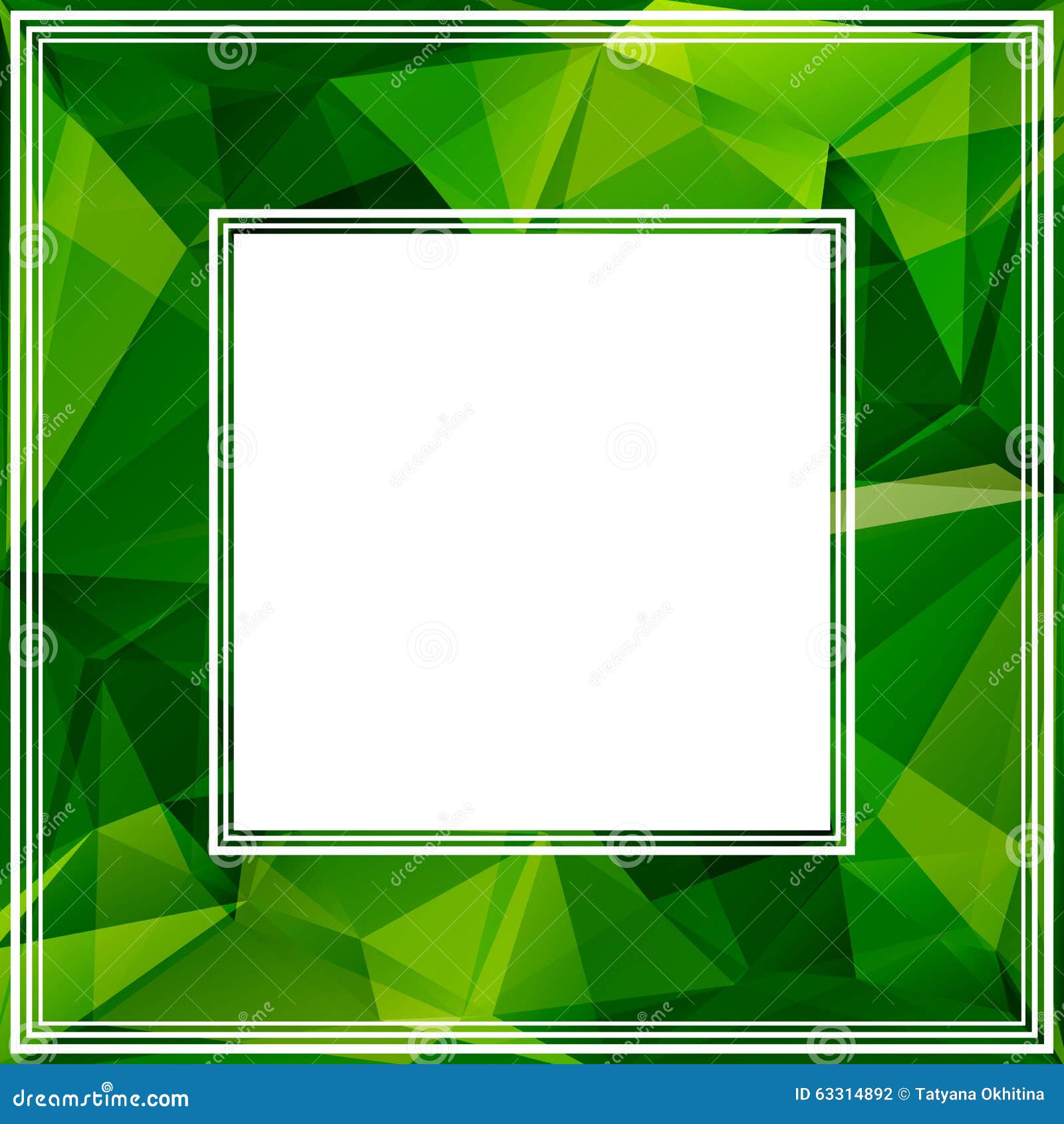 Green polygonal border stock vector. Illustration of triangle - 63314892