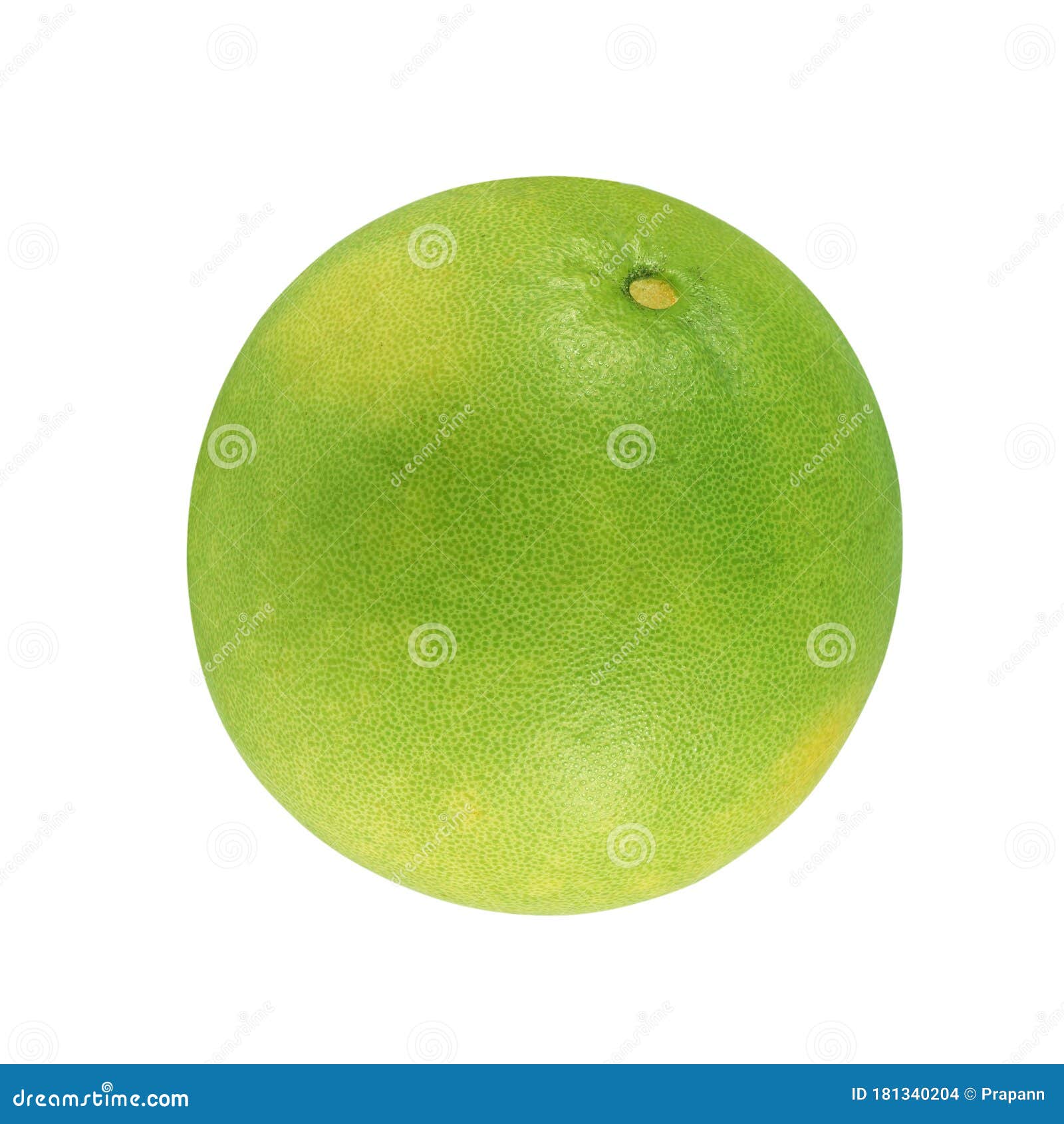 The Green Pomelo Citrus Fruit Isolated on White Background Stock Photo ...