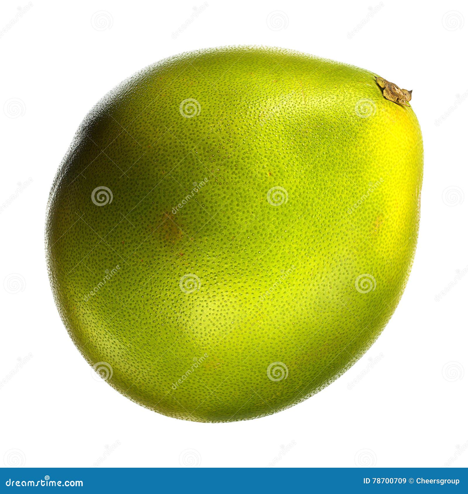 Green Pomelo Citrus Fruit Isolated on White Background. with Clipping ...