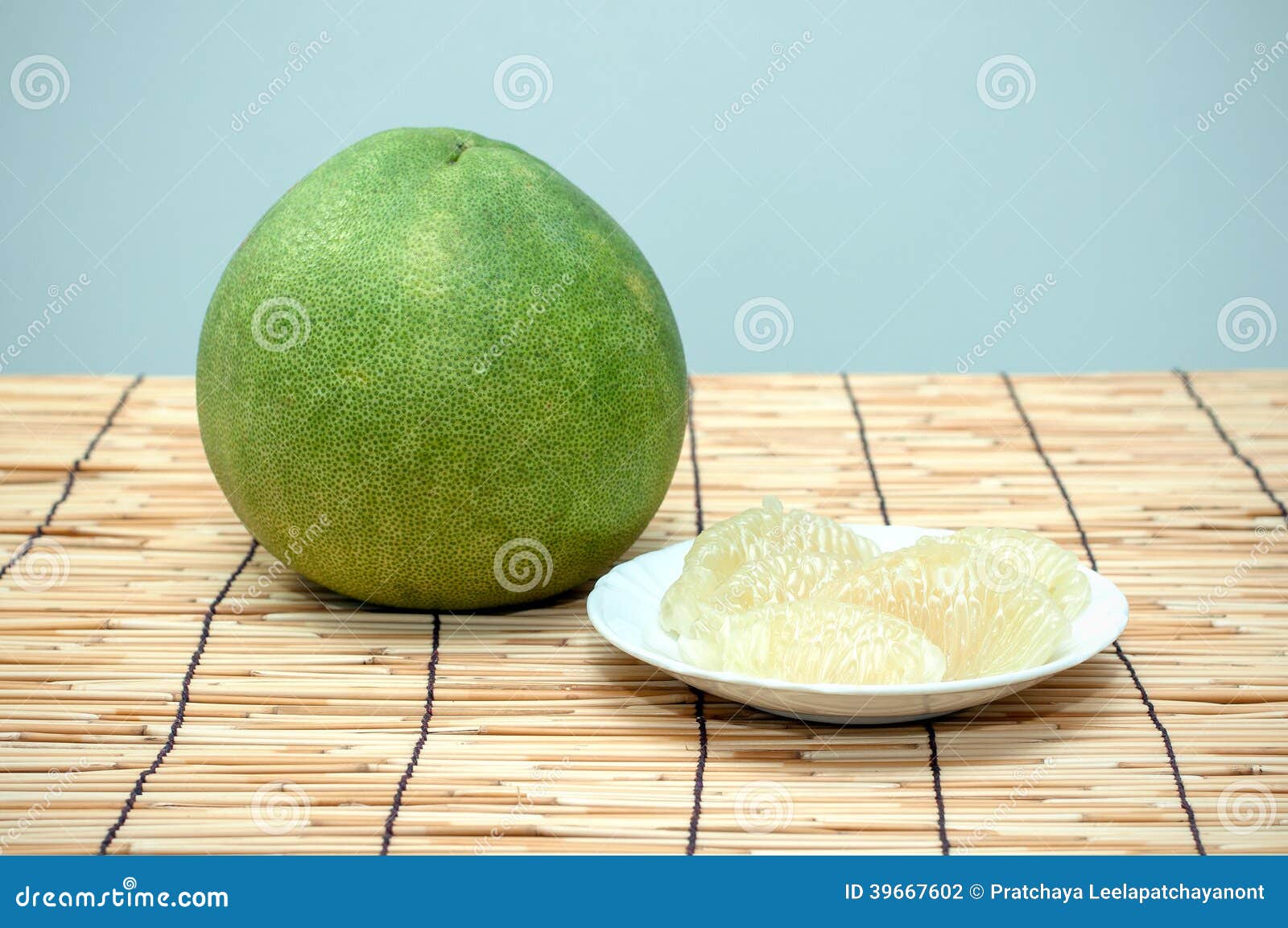 Green Pomelo fruit stock photo. Image of delicious, nutrition - 39667602