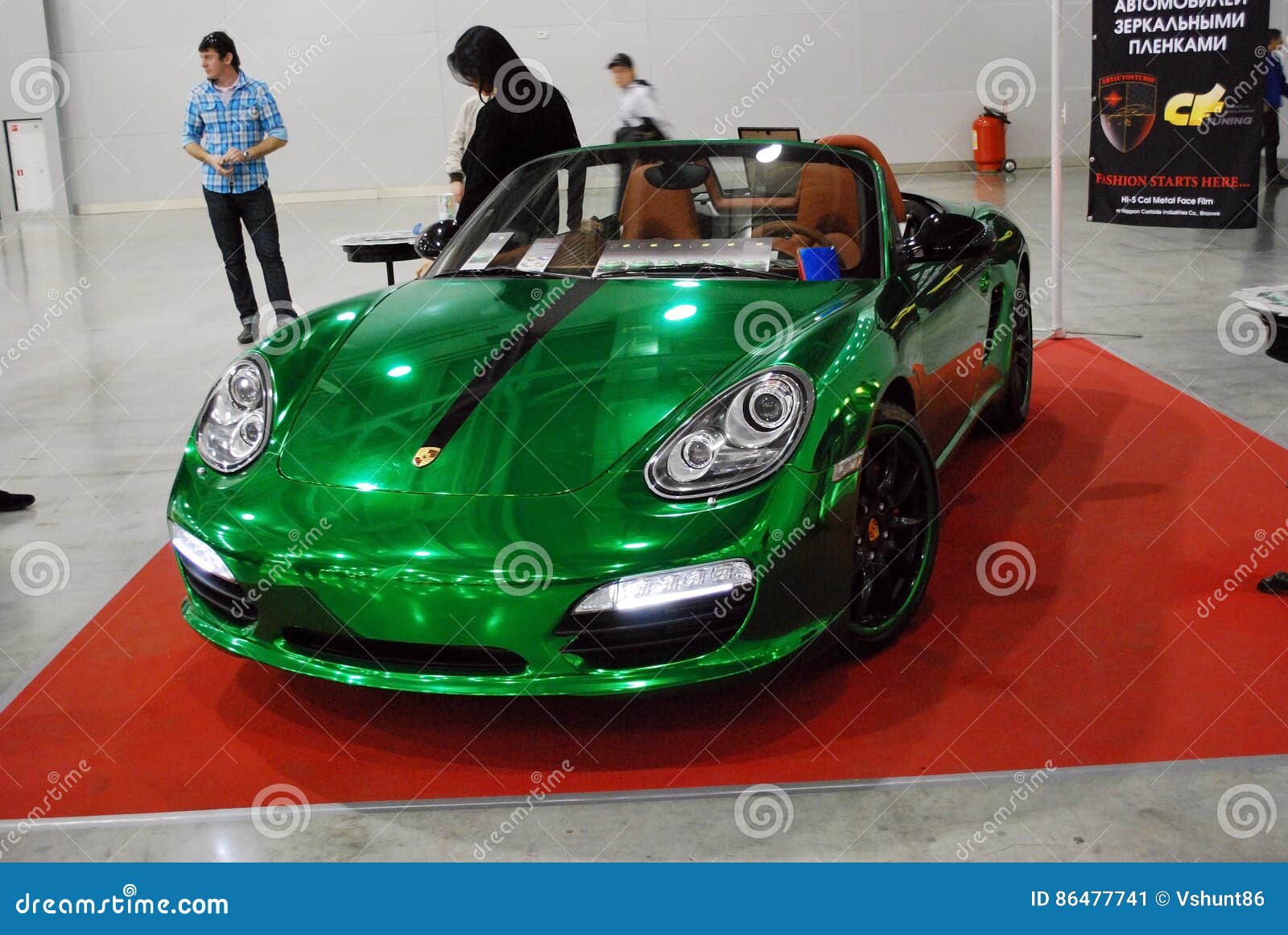 Green Porsche Boxster 987 in Crocus Expo 2012 Editorial Photo - Image ...