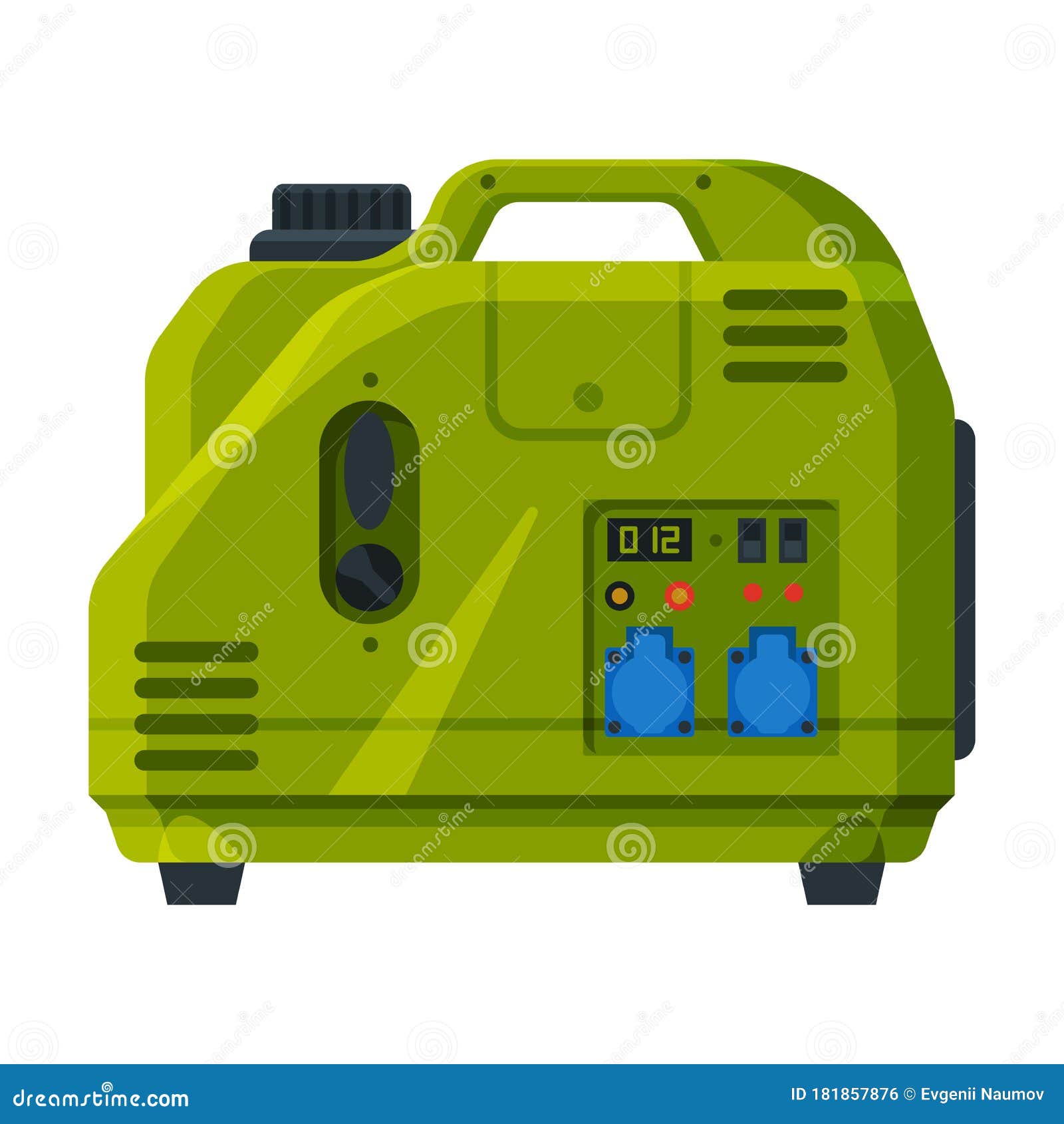 Portable Power Generator Cartoon Vector | CartoonDealer.com #112035611