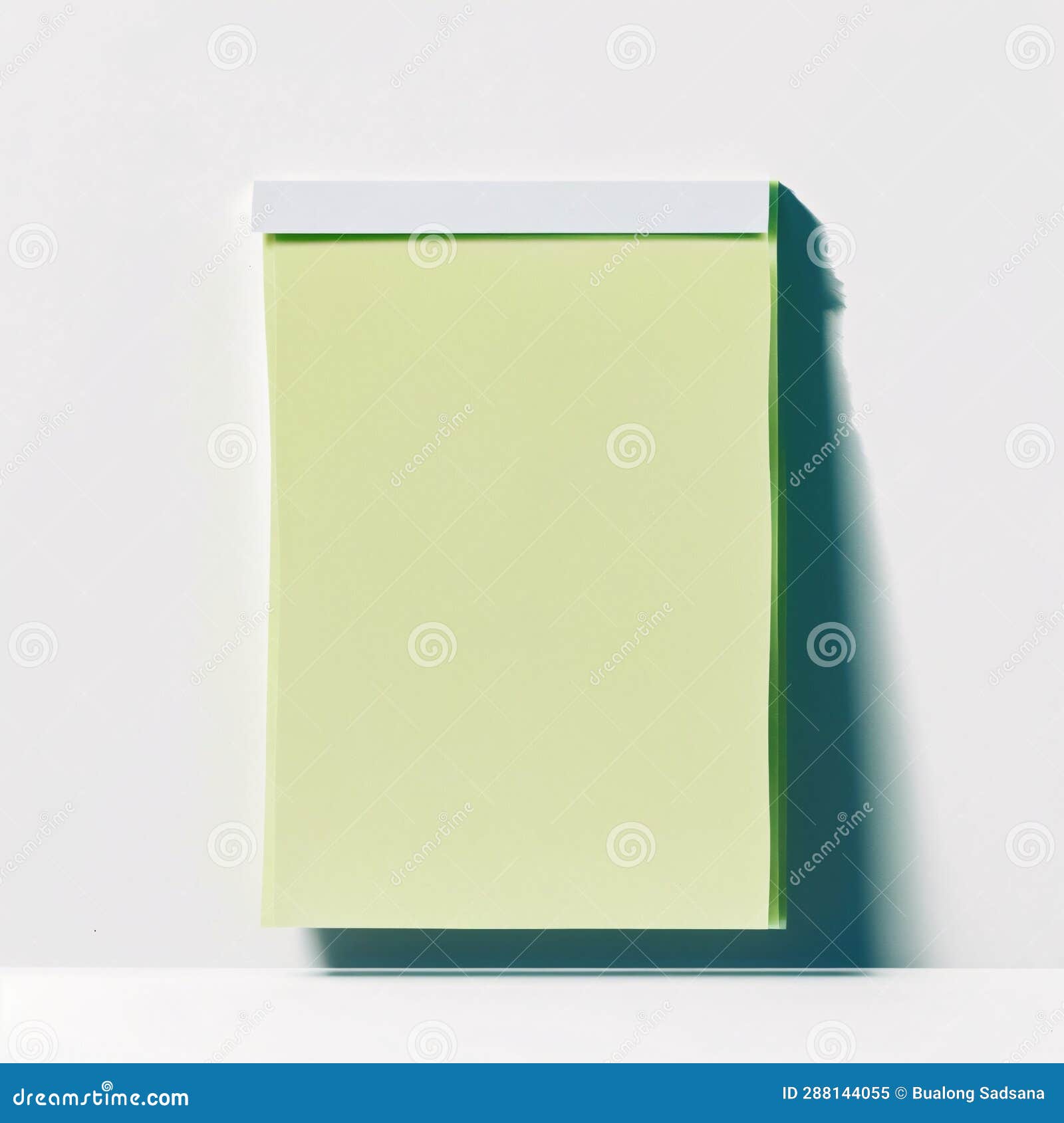 Green Post Note Paper Sheet Sticker Vector Illustration | CartoonDealer ...