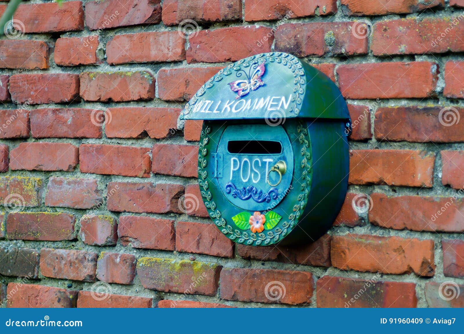 Green Postal Box stock image. Image of mail, address - 91960409
