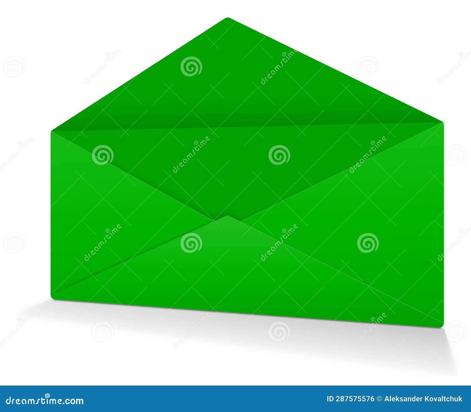 Green Postal Envelope Blank Template for Presentation Layouts and ...