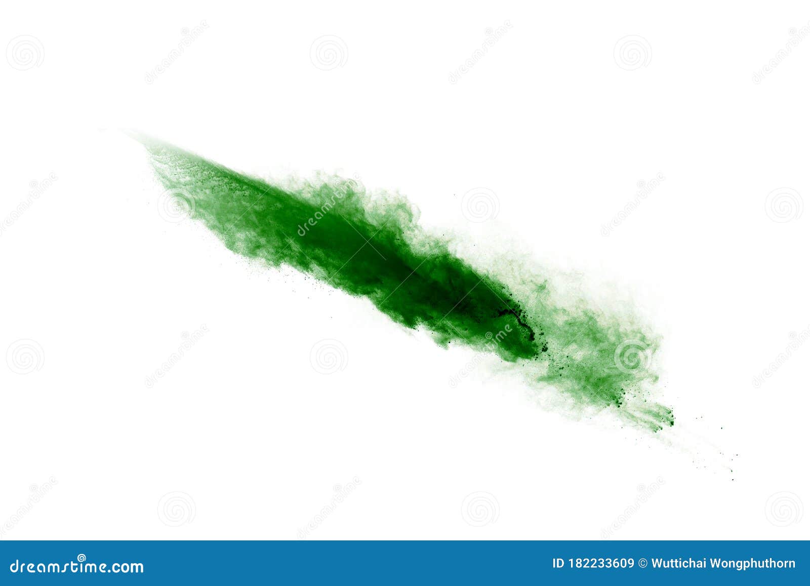 Green Powder Explosion Isolated on White Background Stock Image - Image ...