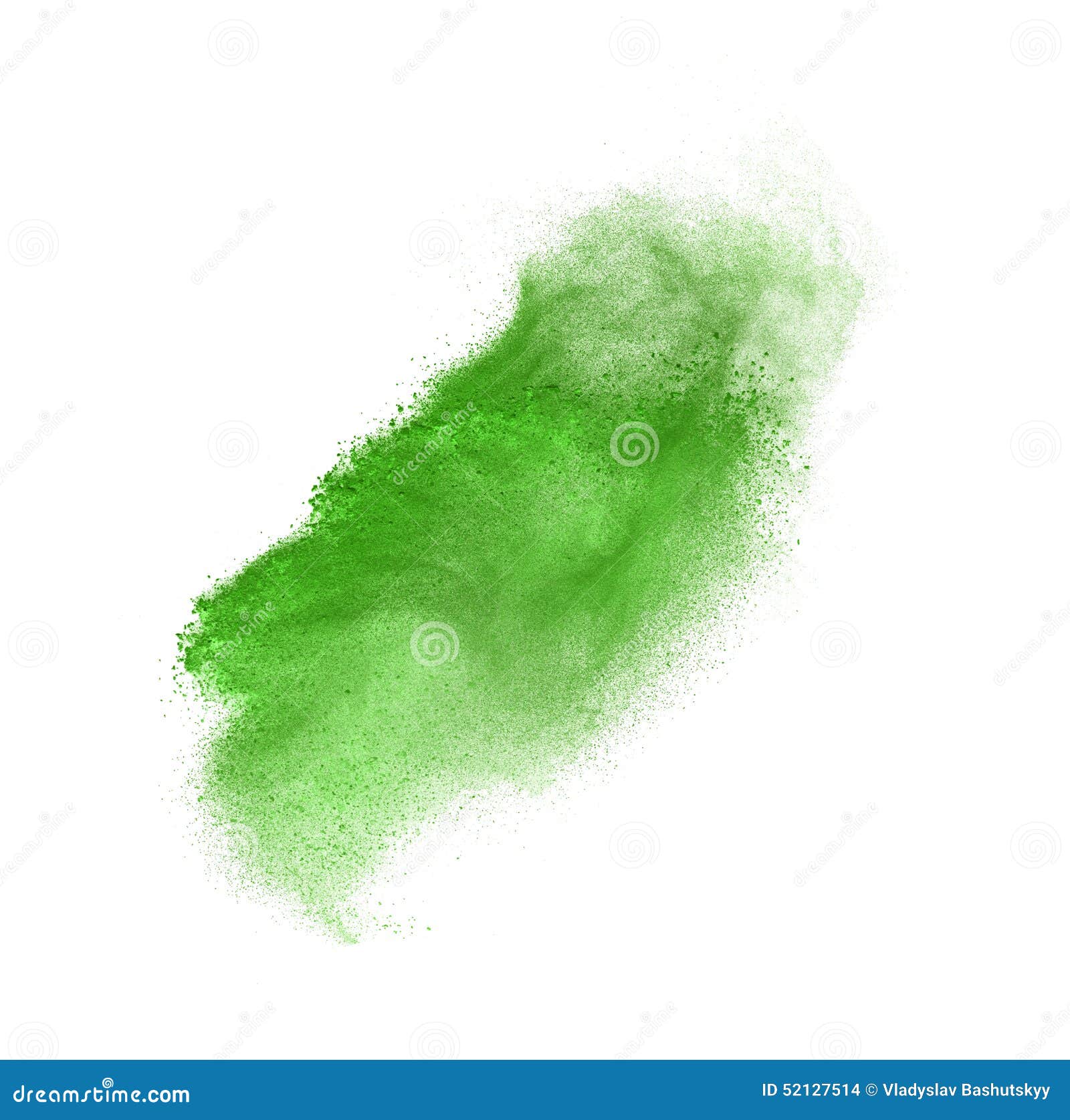 Green Powder Explosion Isolated on White Stock Photo - Image of clouds ...