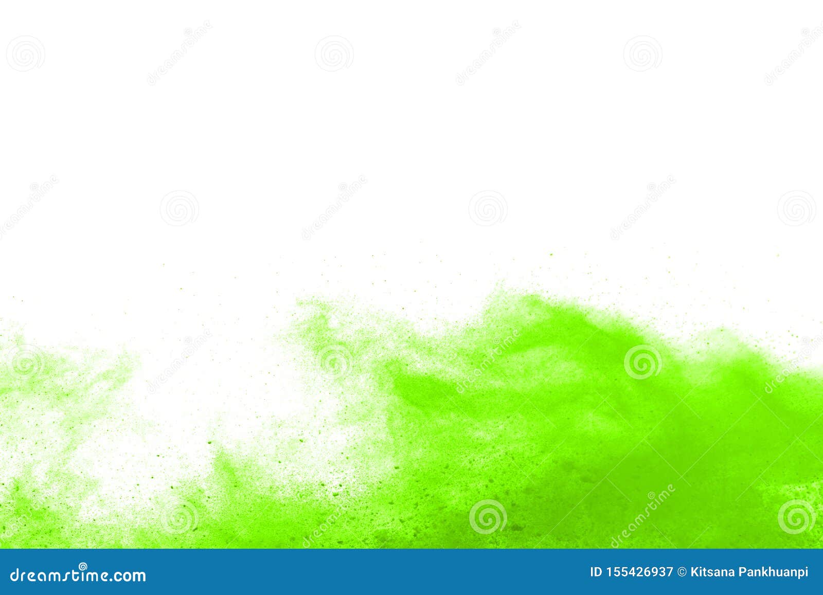 Green Powder Explosion on White Background. Stock Image - Image of ...
