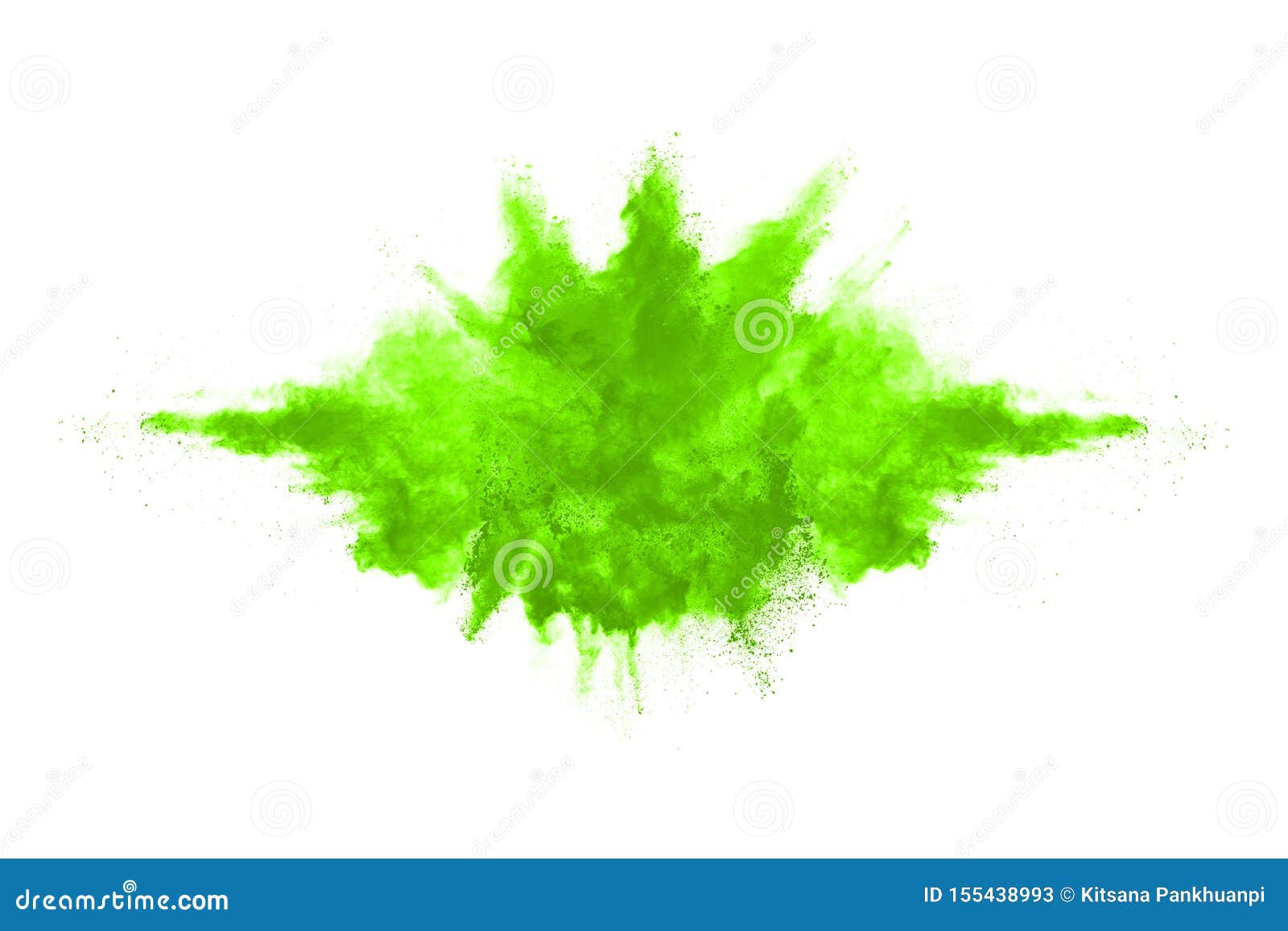 Green Powder Explosion on White Background. Stock Image - Image of ...