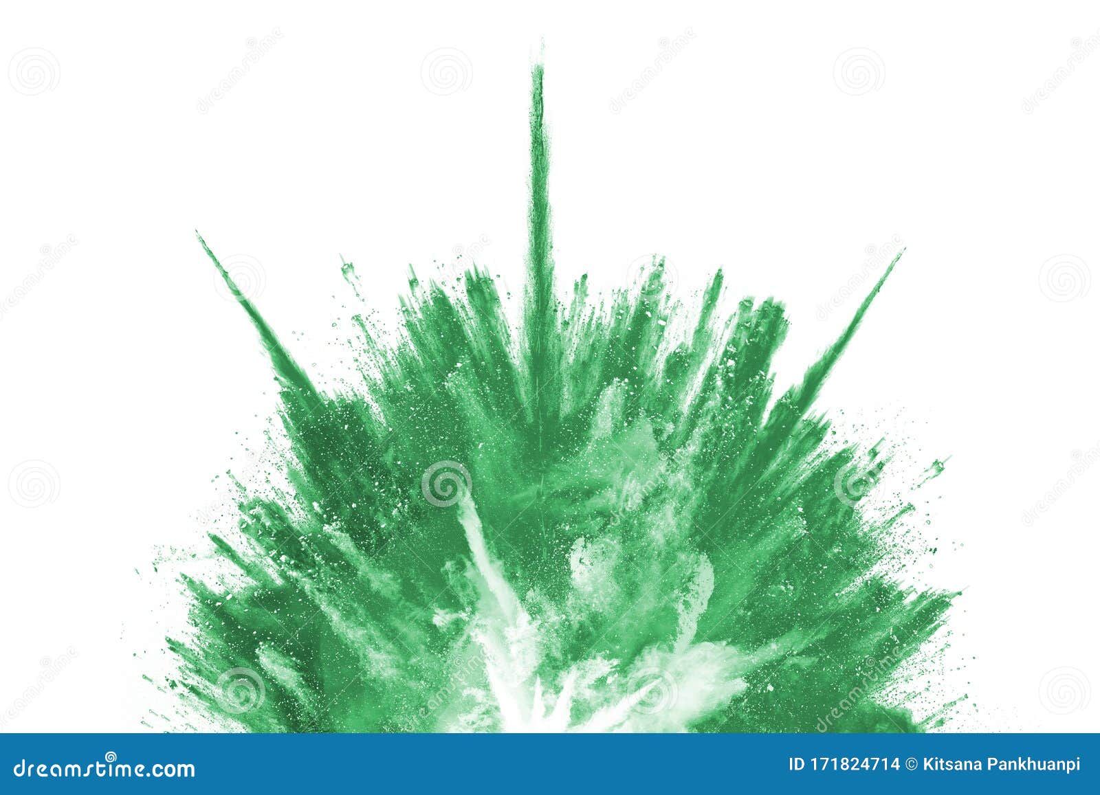 Green Powder Explosion on White Background. Stock Photo - Image of ...