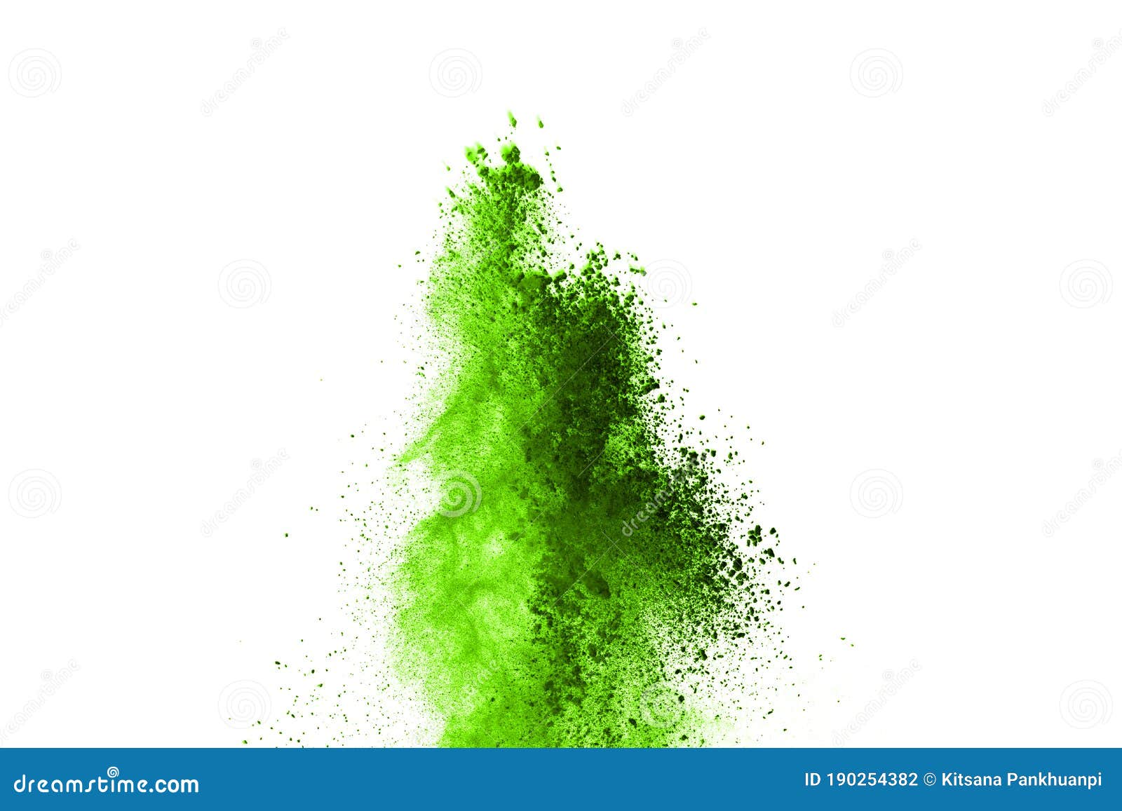 Green Powder Explosion on White Background. Stock Photo - Image of blow ...