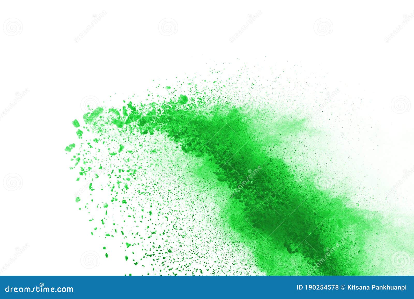 Green Powder Explosion on White Background. Stock Photo - Image of ...