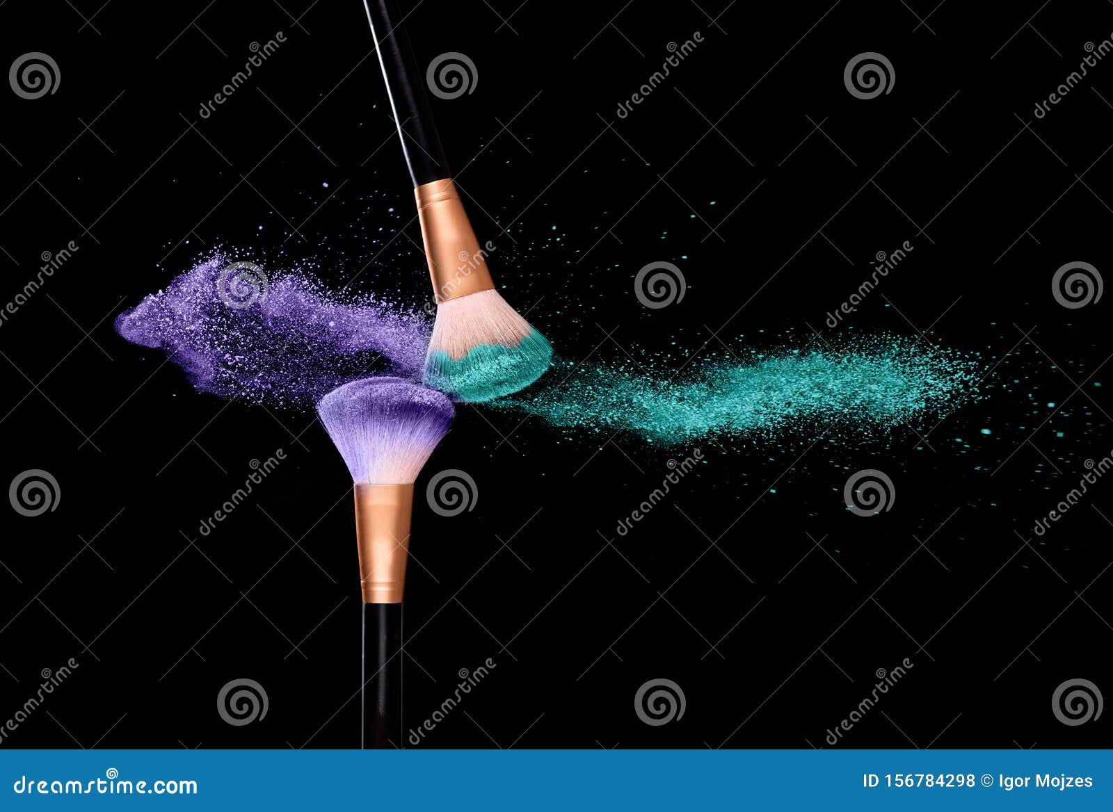 Green Powder Splash Isolated on Black Stock Photo - Image of cosmetics ...