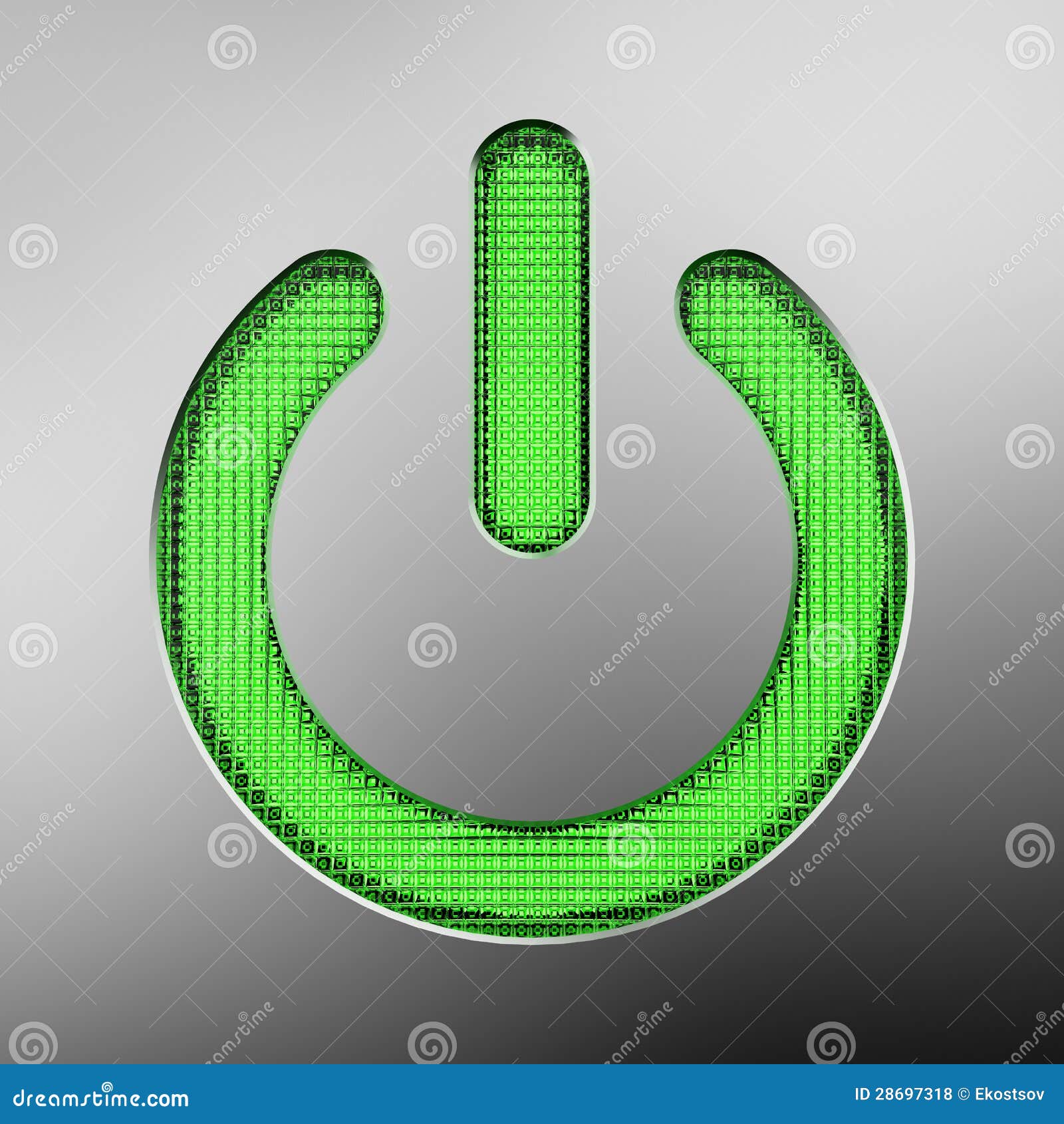Green power button stock illustration. Illustration of icon - 28697318