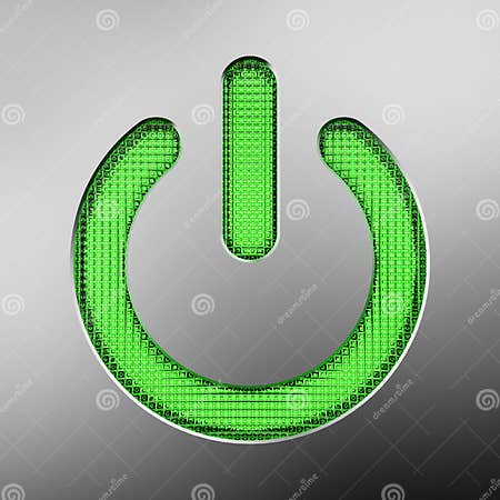 Green power button stock illustration. Illustration of icon - 28697318