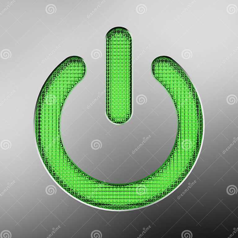 Green power button stock illustration. Illustration of icon - 28697318