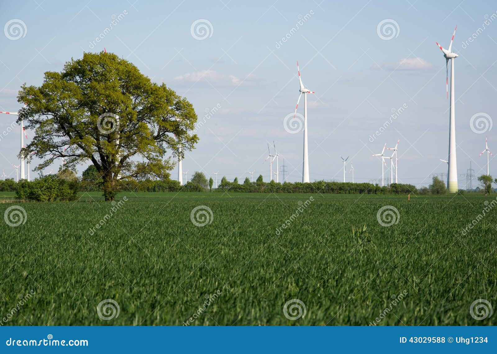 Green Power Generation stock photo. Image of blue, mast - 43029588